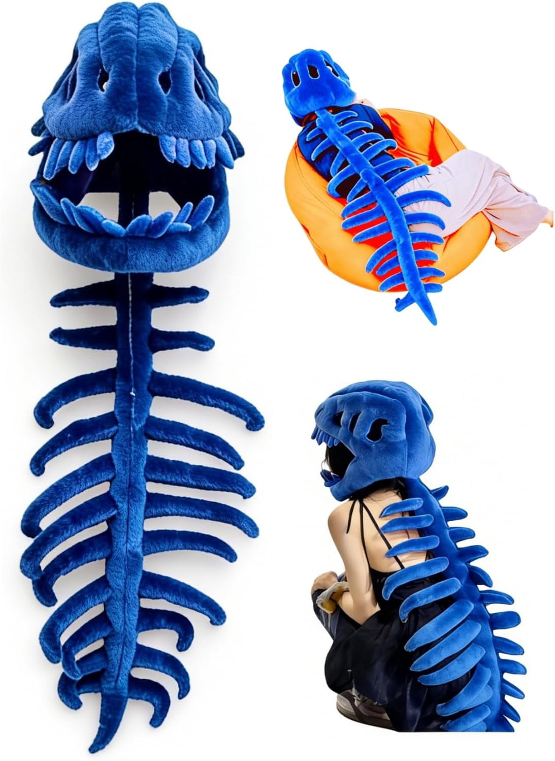 Guvpev Dinosaur Skeleton Costume Set – Realistic Spinosaurus-Style ...