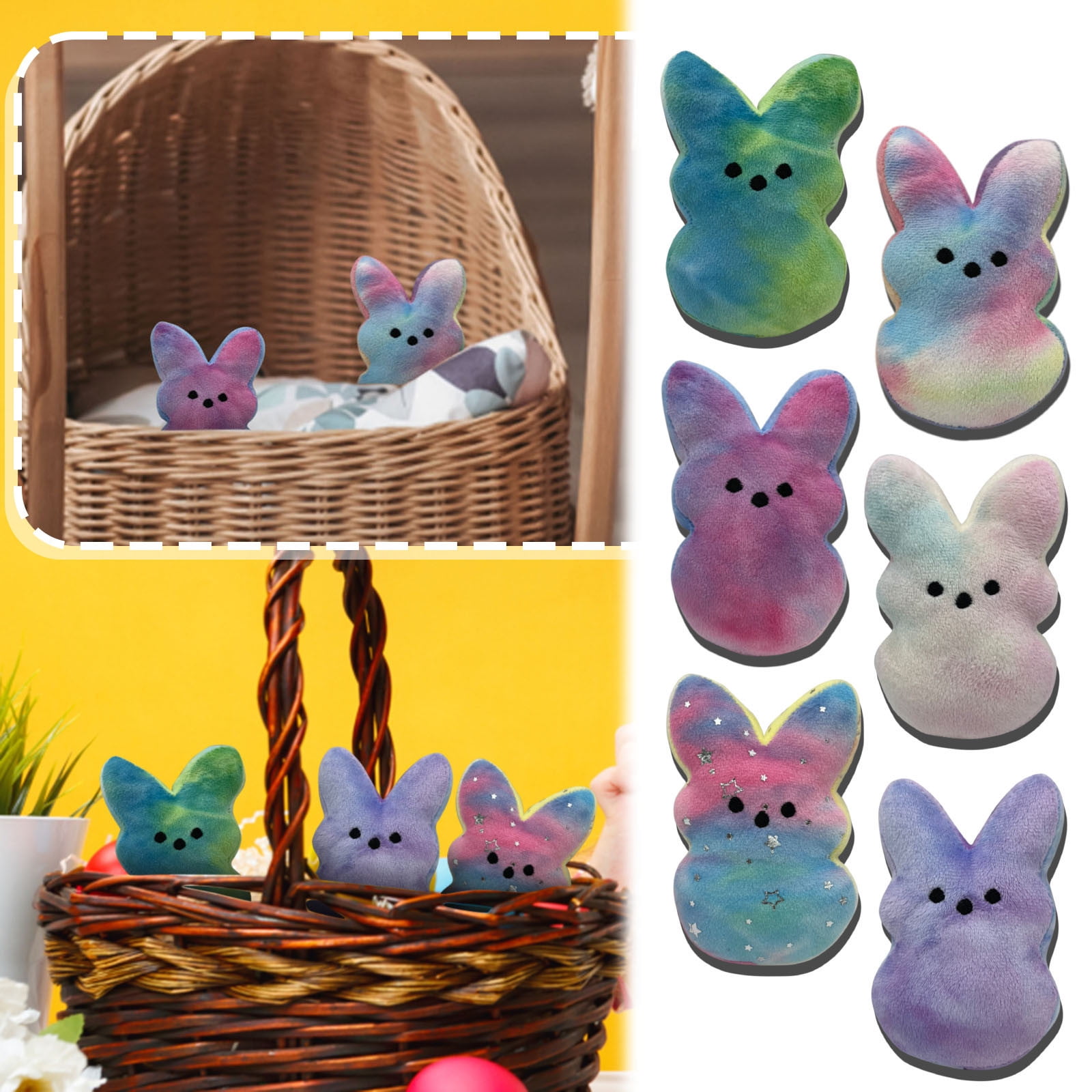 Guvpev Easter Bunny Plush Toys Cute Rabbit Stuffed Animals Plush Dolls ...