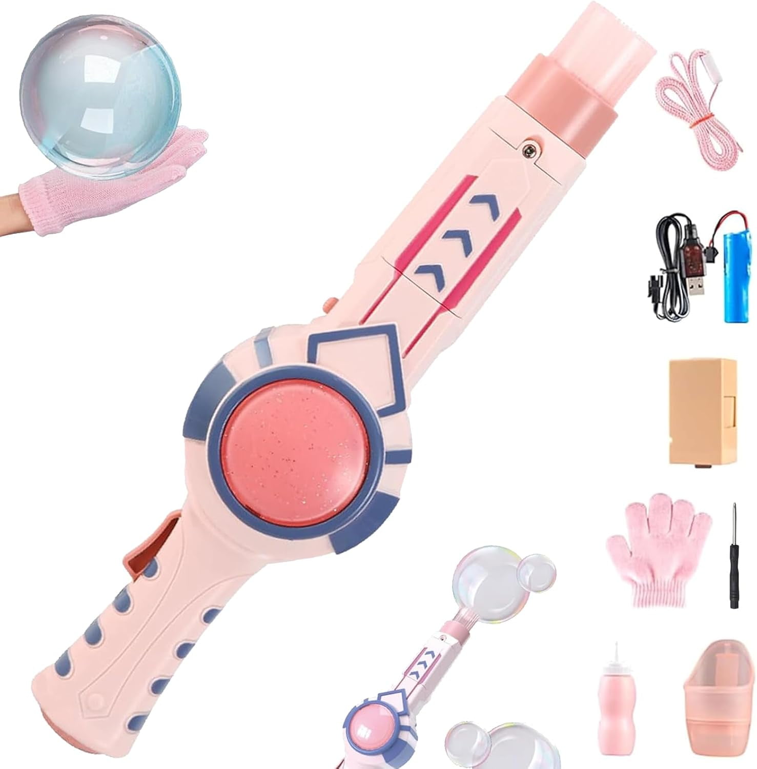 Guvpev Elastic Bubble Fog Wand, Colorful Smoke Bubble Machine, Magic ...