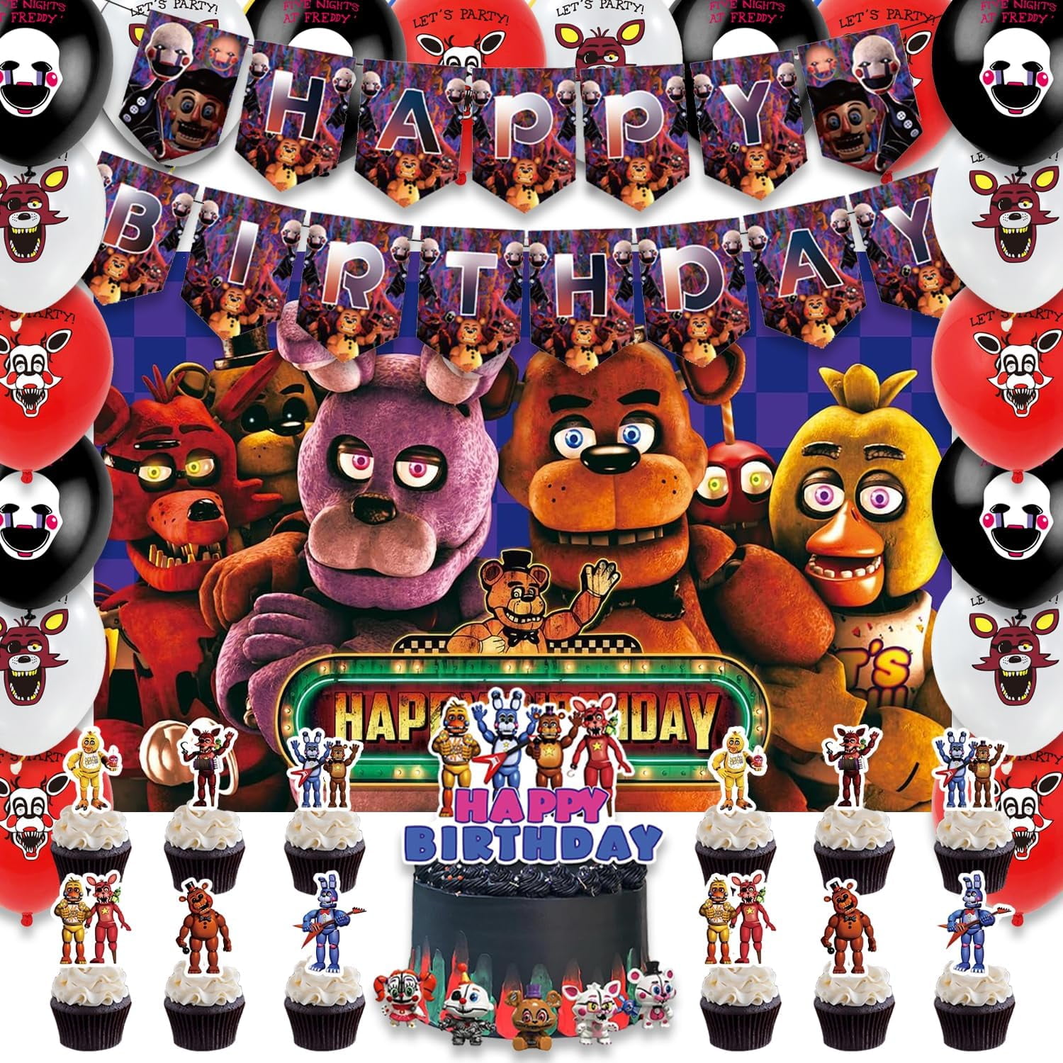 Guvpev Five Nights at Freddy's Birthday Decorations, FNAF Birthday ...