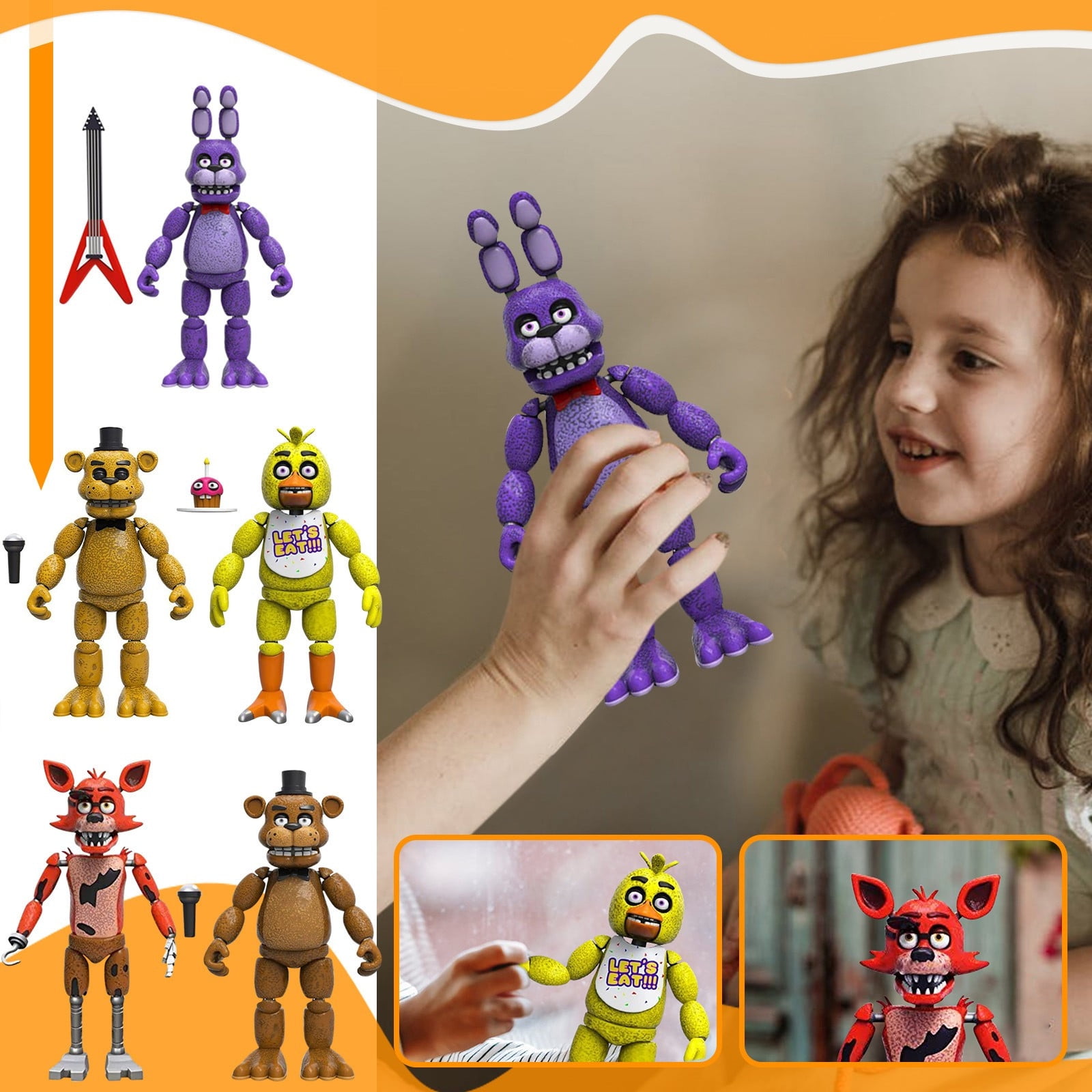 Guvpev Five Nights At Freddys Fnaf 6 Articulated Action Figure Toys