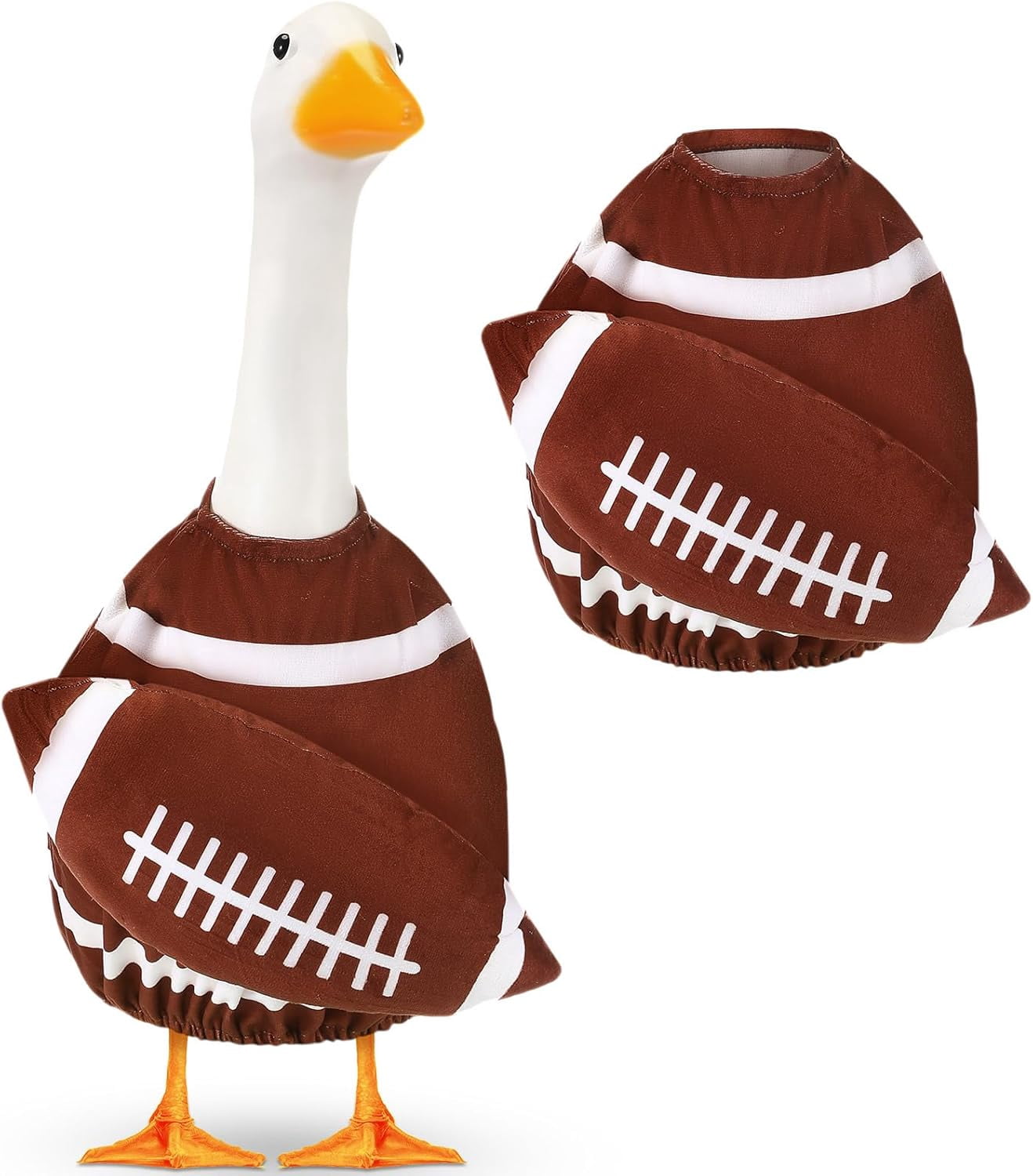 Guvpev Football Goose Outfit for 23" Porch Statue - Brown Pigskin ...