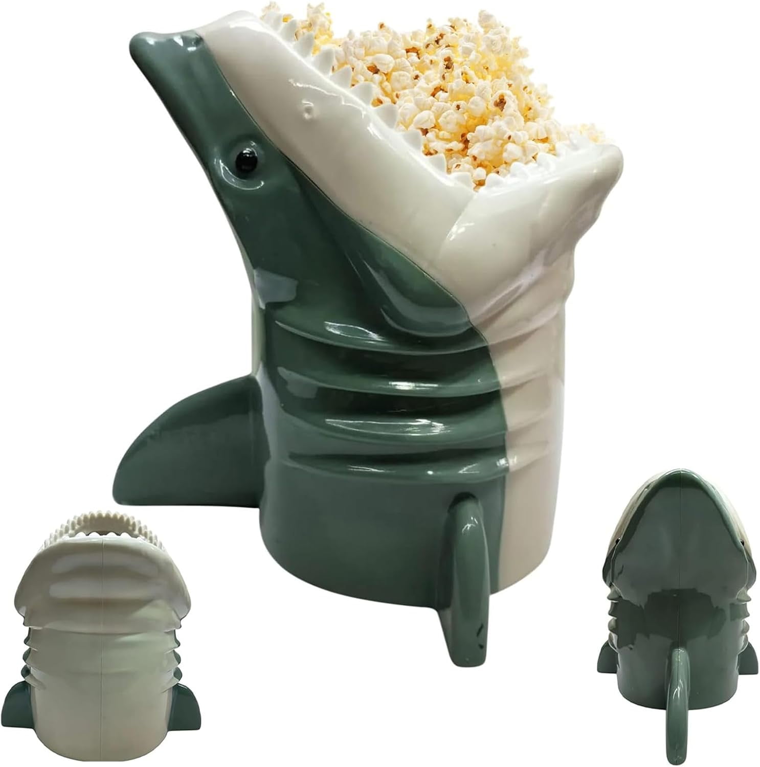 Guvpev Great White Shark 11.8" Popcorn Bucket, 50th Anniversary Edition Limited Time Collectible ...