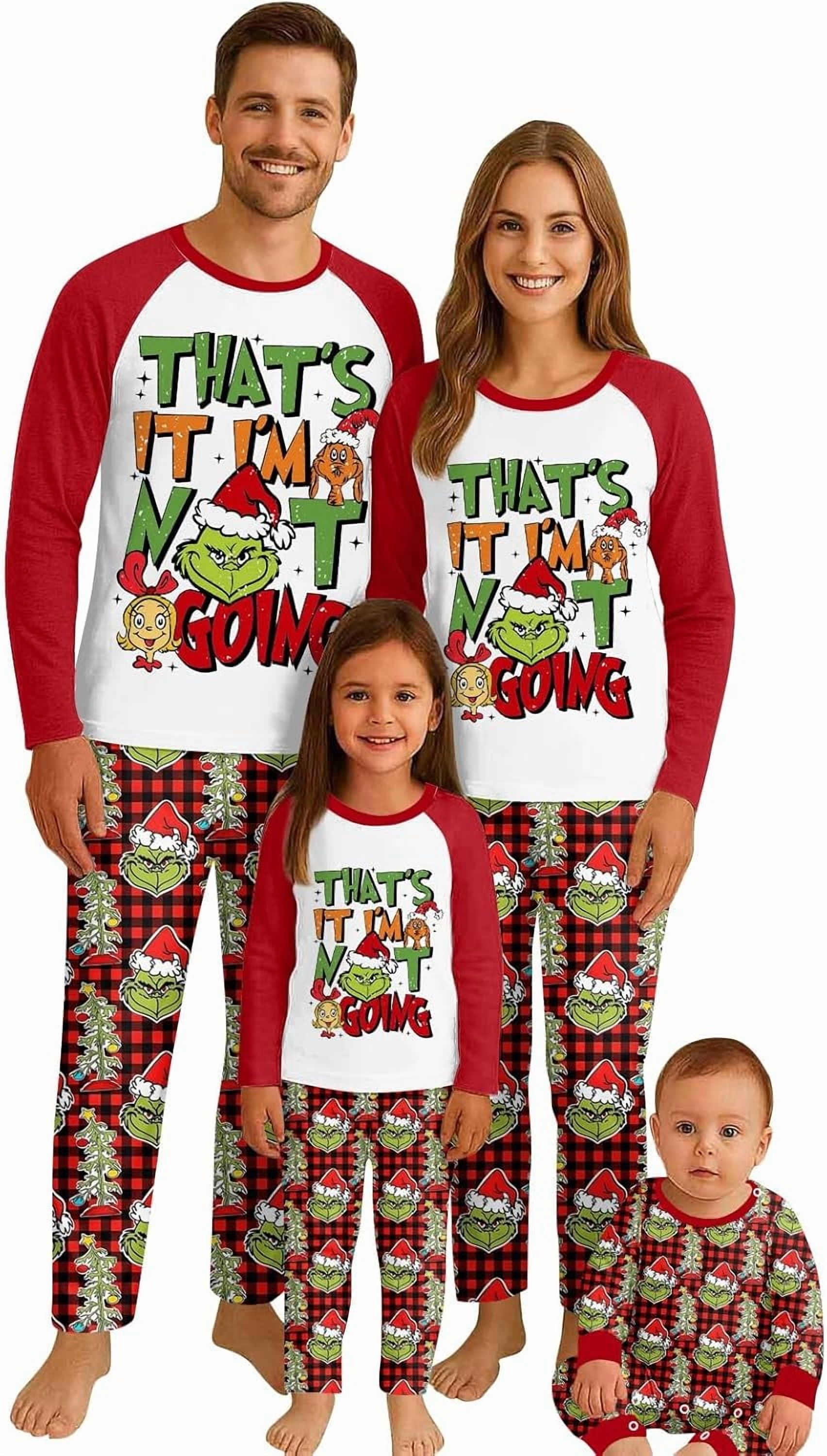 Guvpev Grinchy Christmas Pajamas Set, Funny THAT'S IT I'M NOT GOING ...