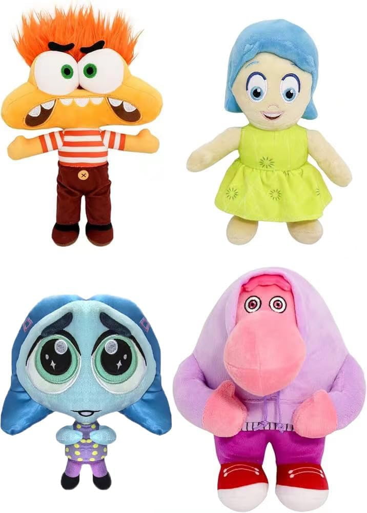 Guvpev Inside Out 2 Movie 2024: 4Pcs Inside Out 2 Toys Stuffed Plush ...