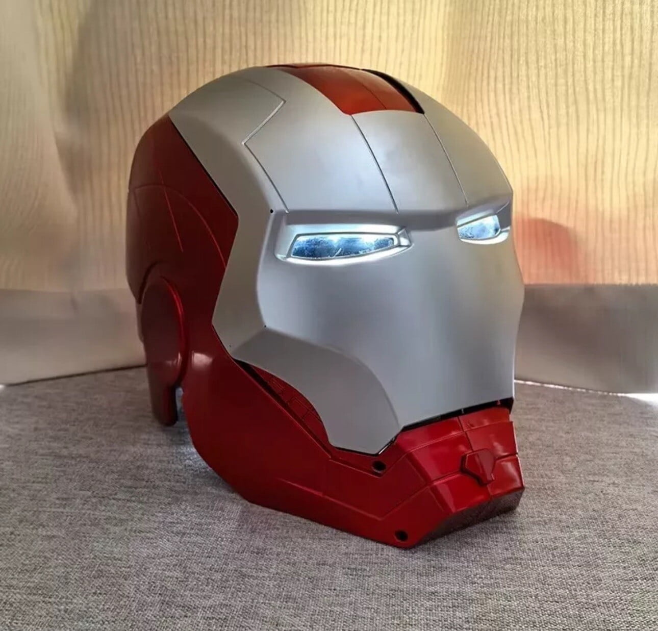 Guvpev Superhero Helmet 1:1 Collectible Wearable Mask with LED Lighting ...