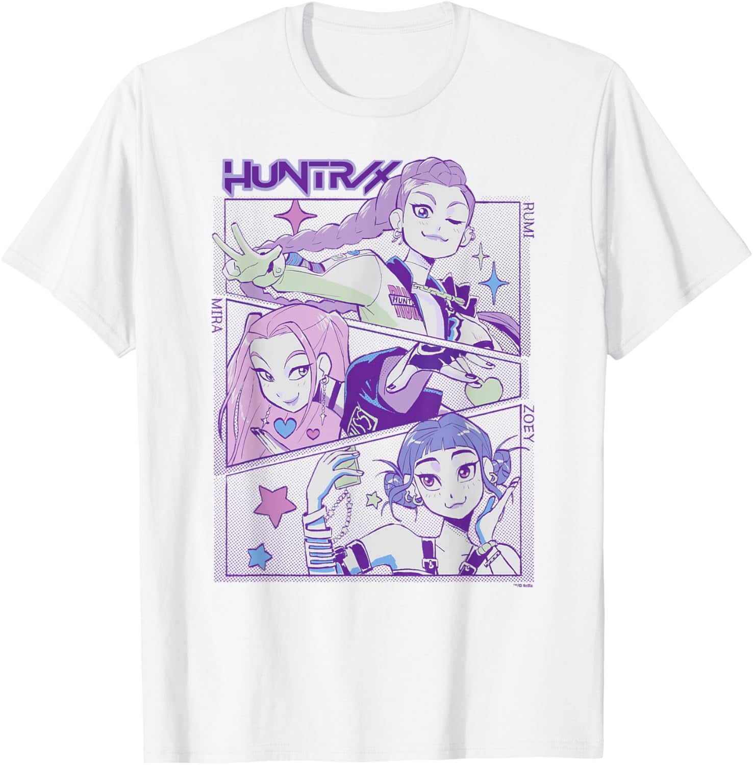 Guvpev KPop Demon Hunters Huntrix T-Shirt, Kpop Idol Group Huntrix ...