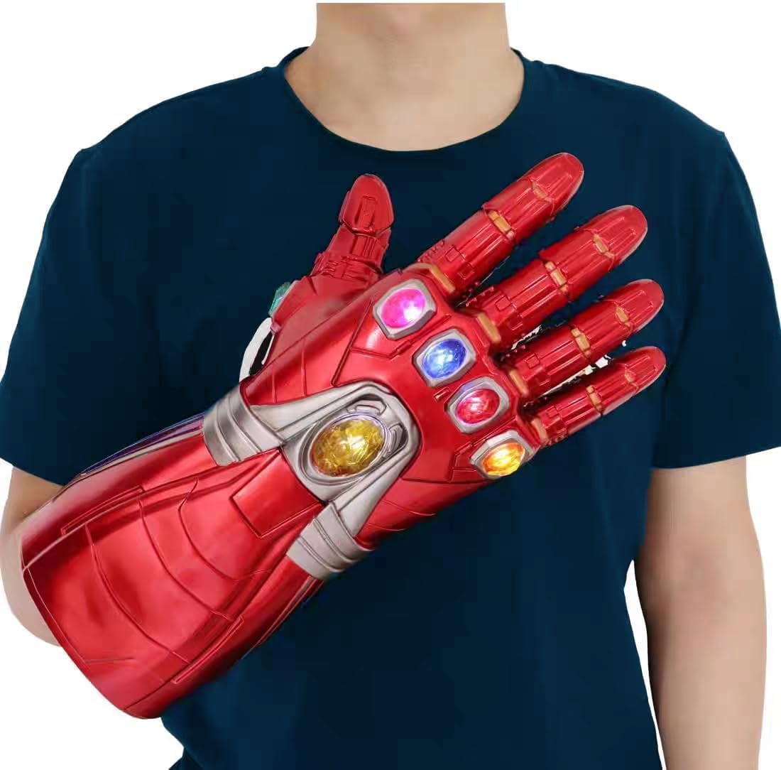 Guvpev Kids Iron Man Infinity Gauntlet with Six Removable LED Light Up ...