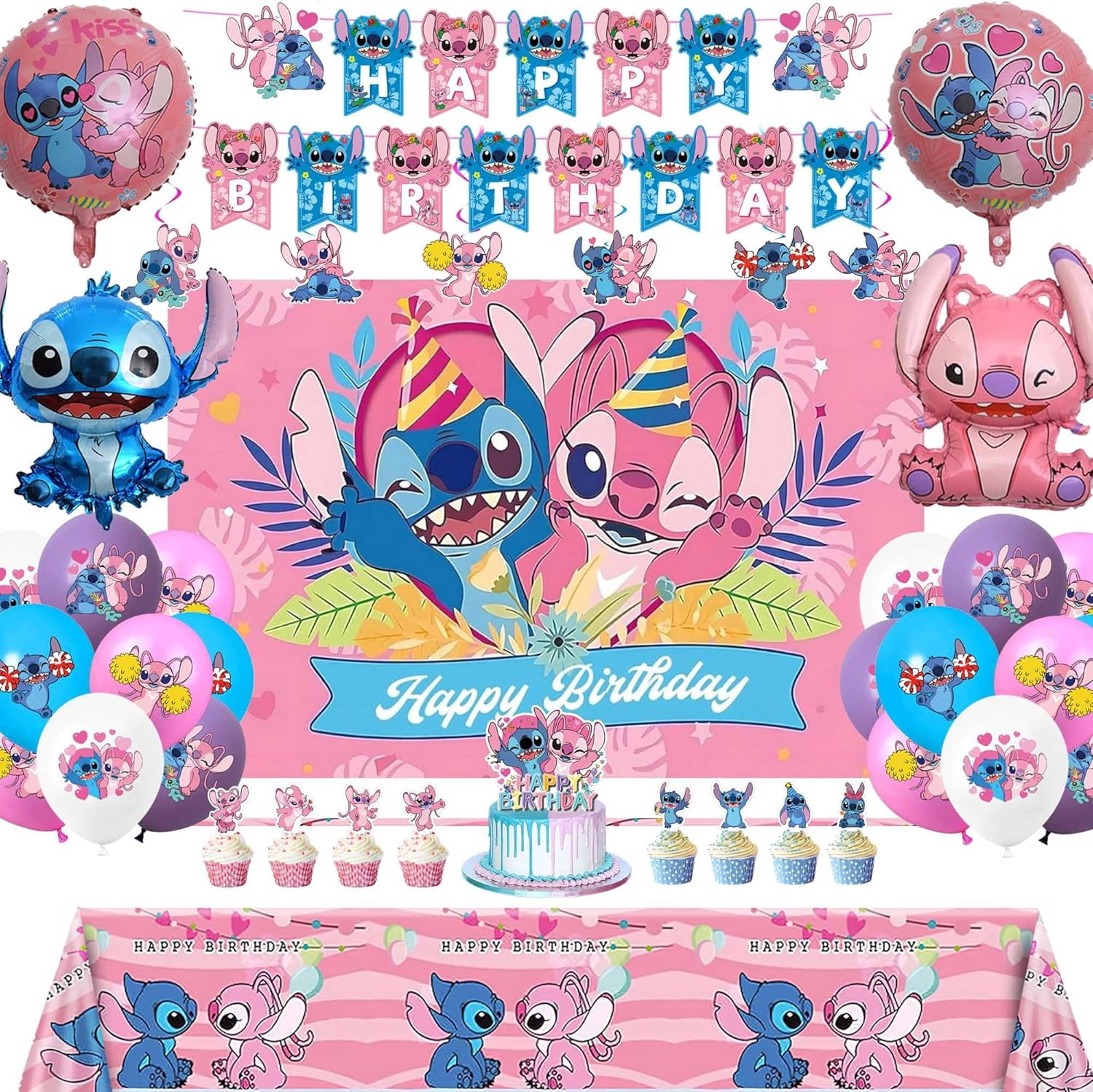 Guvpev Lilo & Stitch Birthday Party Decorations, Cartoon Birthday Party ...