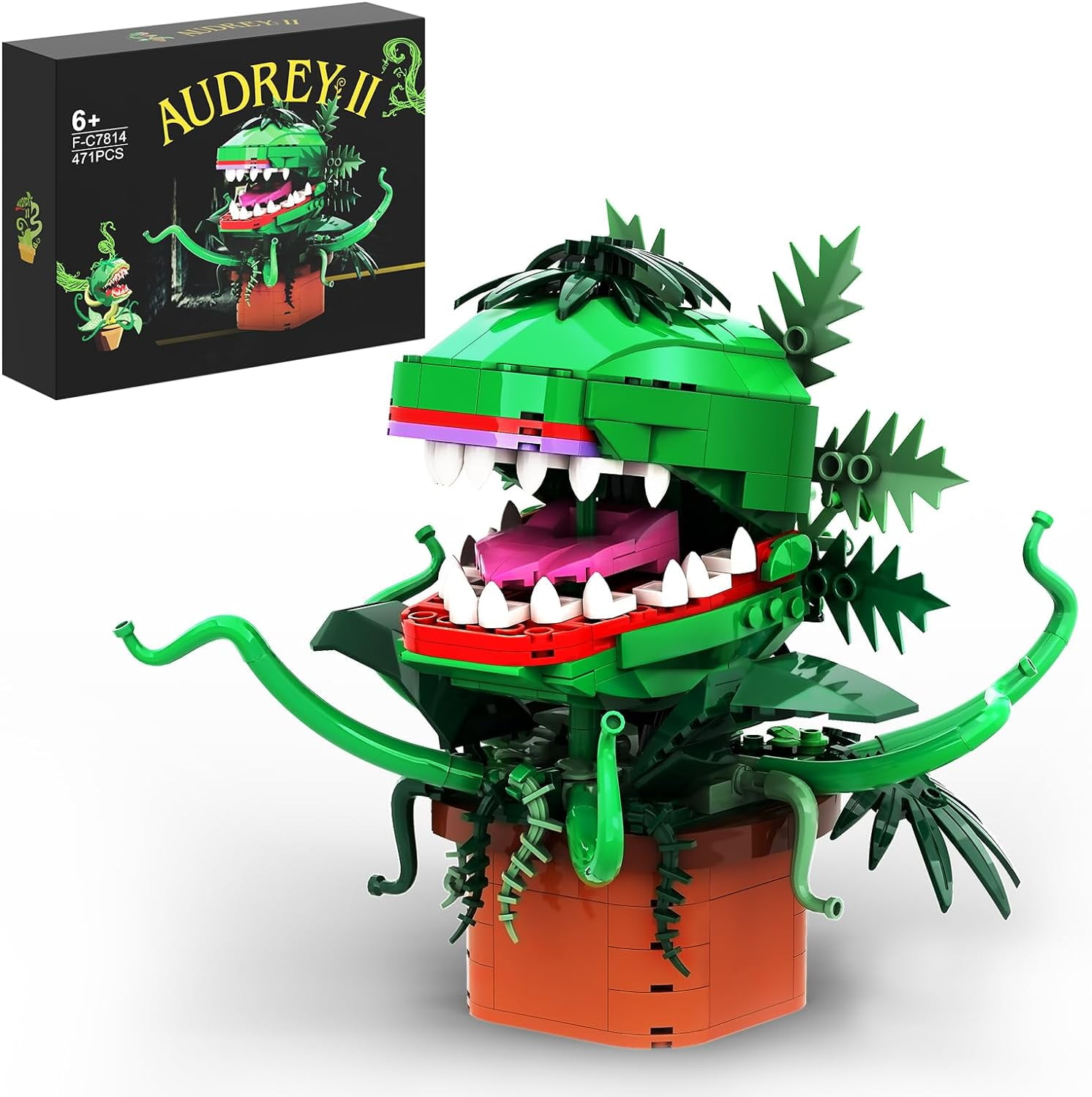 Guvpev Little Shop of Horrors Building Blocks 471 Pcs Set, Audrey II ...