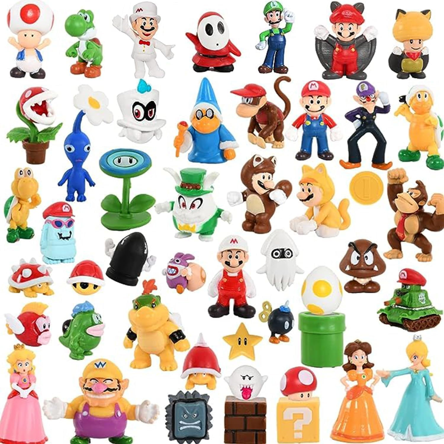 Guvpev Mario Action Figures Toys, 2.7 Inch Mario & Luigi Figurines ...