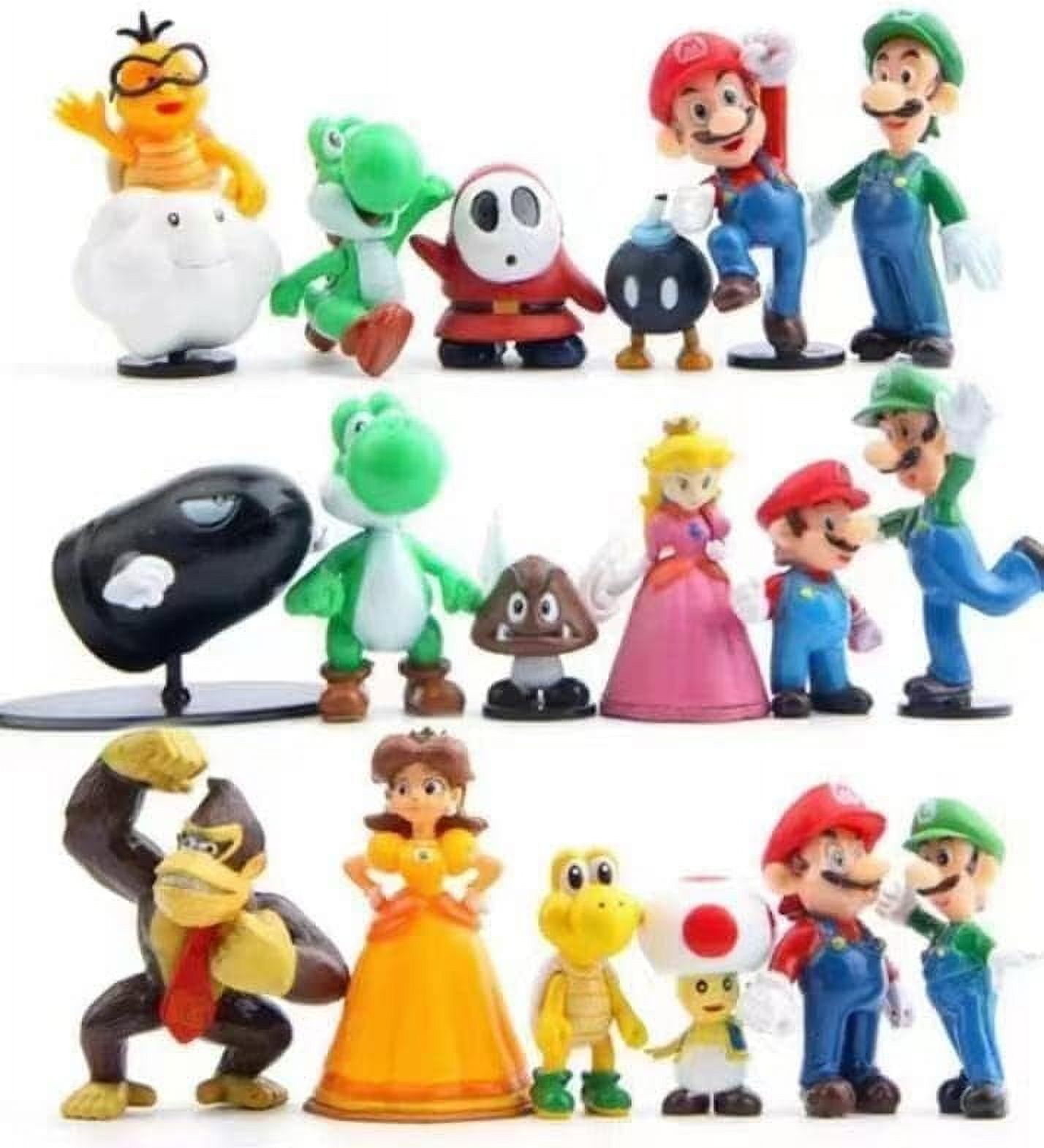 Guvpev Mario Toys, 1.7-3.8 Inch PVC Action Figures Series, Super Mary ...