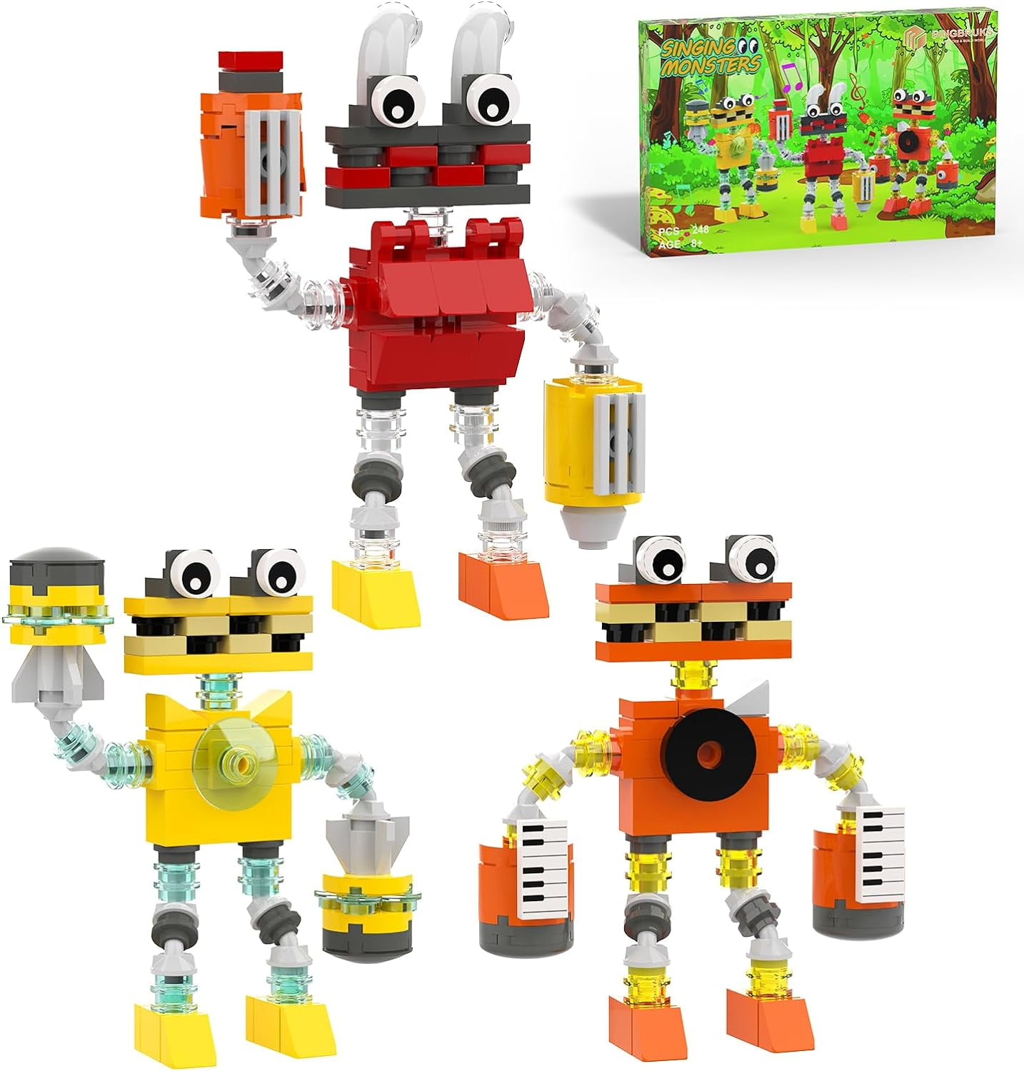 Guvpev My Singing Monsters Toys Wubbox Building Blocks Kits, 3 Sets ...