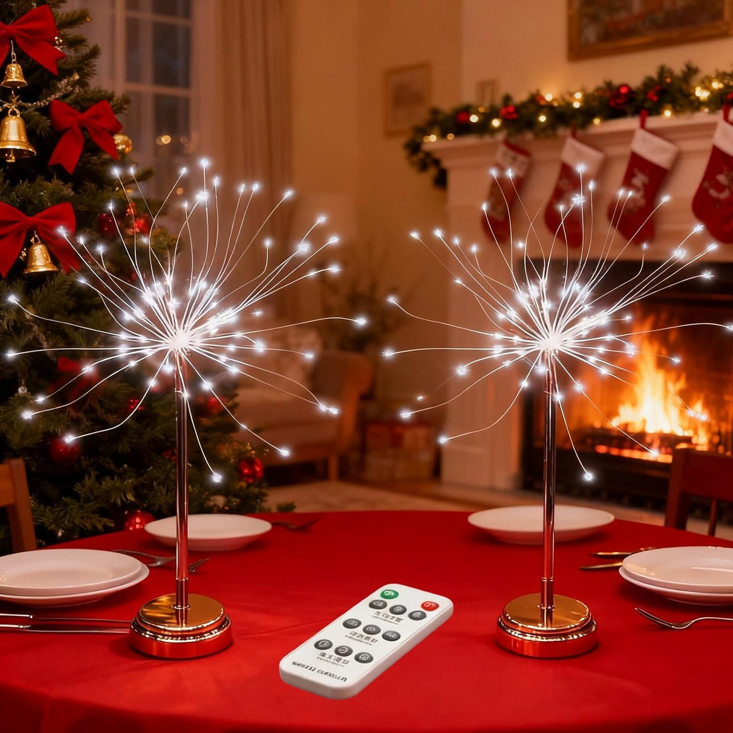Guvpev Nest and Flowers Table Lights, Mini Table Starburst Lights, 13.8 ...