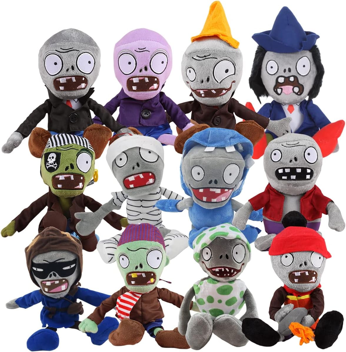 Guvpev Plants vs Zombies Plush - 12Pcs PVZ Stuffed Animals Plush Set ...
