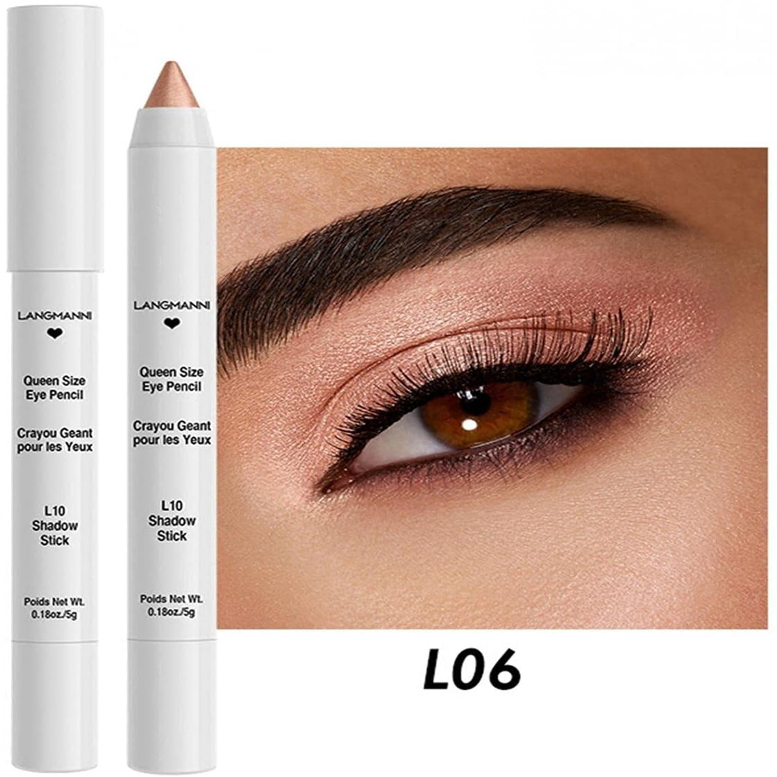 Guvpev Shimmer Cream Eyeshadow Stick,Brightener Eyeshadow Pencil Crayon ...