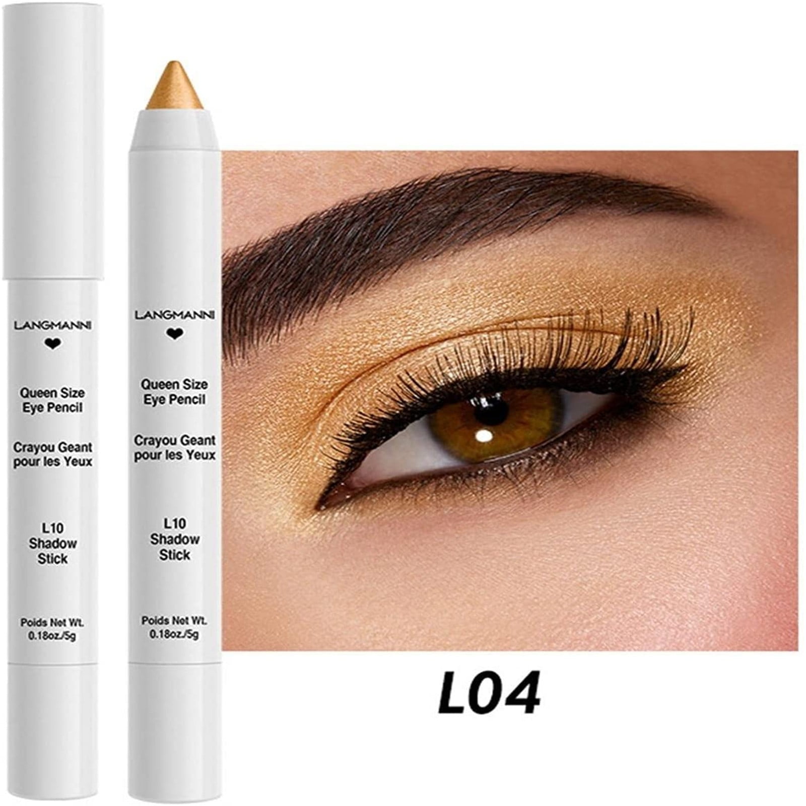 Guvpev Shimmer Cream Eyeshadow Stick,Brightener Eyeshadow Pencil Crayon ...