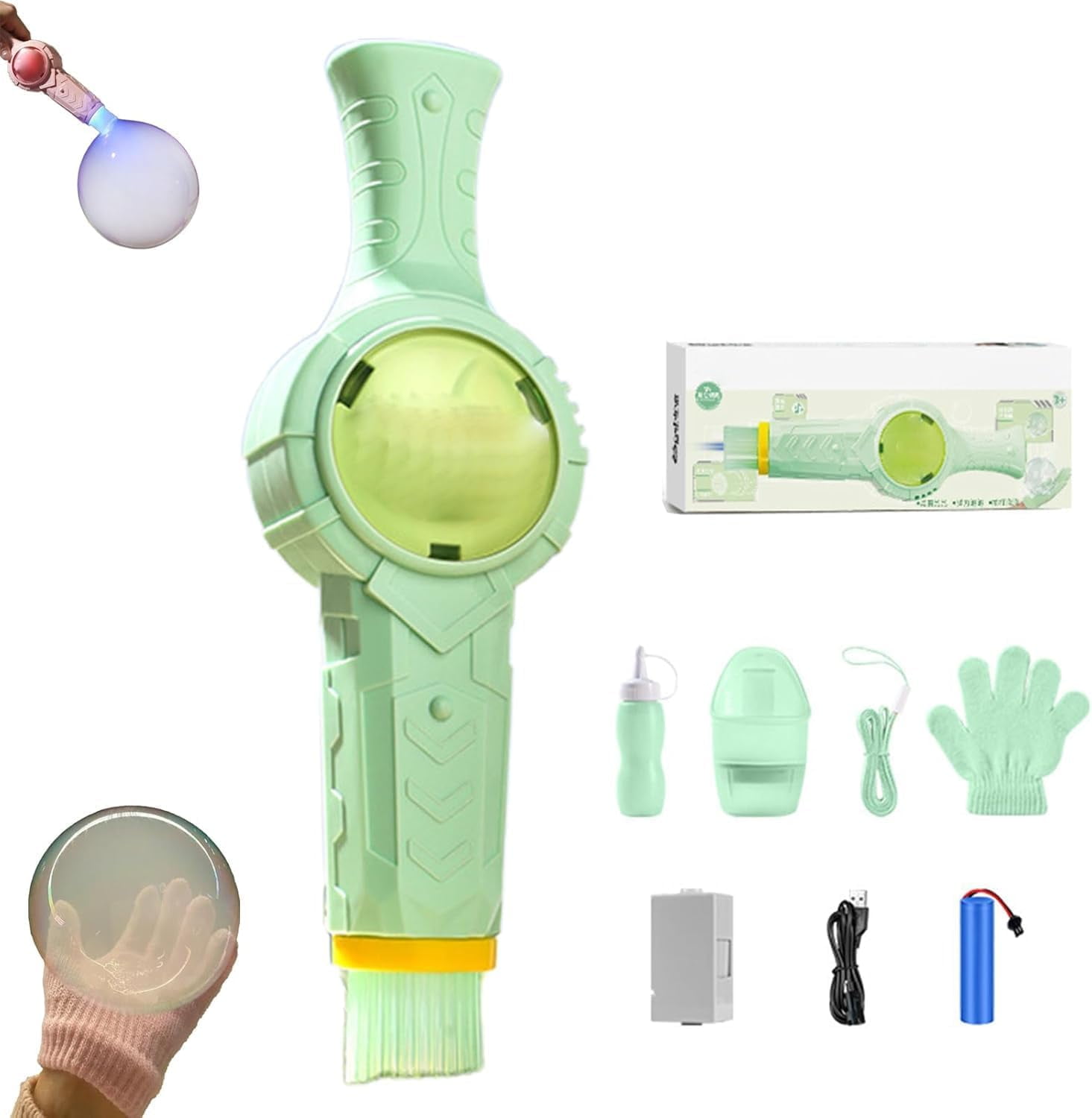 Guvpev Smoke Bubble Machine & Elastic Bubble Fog Wand, Magic ...