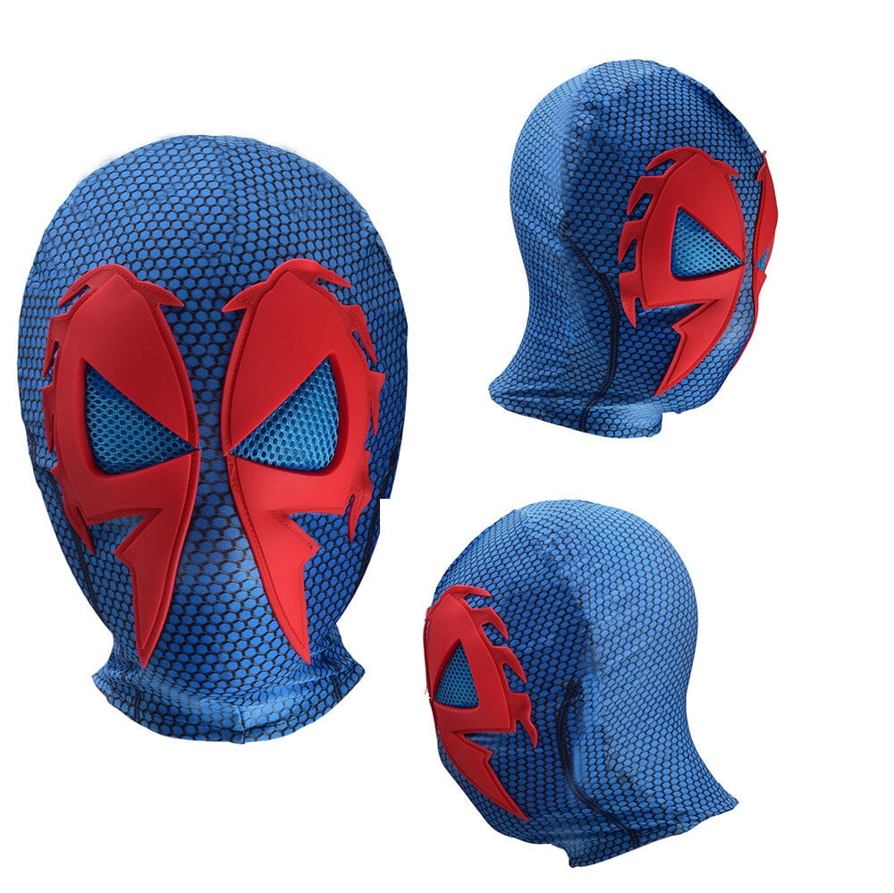 Guvpev Spider 2099 Mask Cosplay, Superhero Role Play Blue Full Face ...