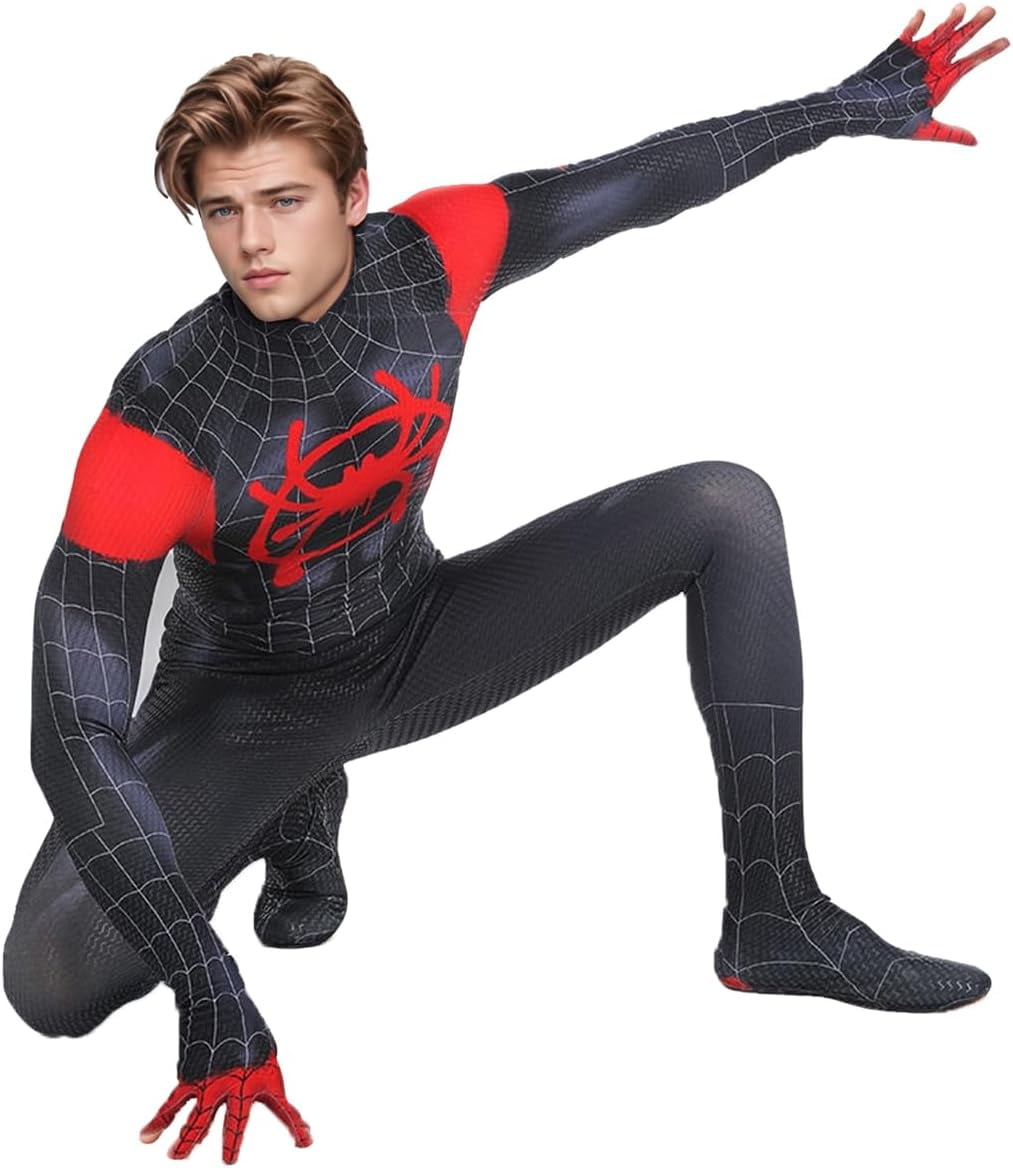 Guvpev Spider Hero Man Costume, Men's Boys' Halloween Superhero Cosplay ...