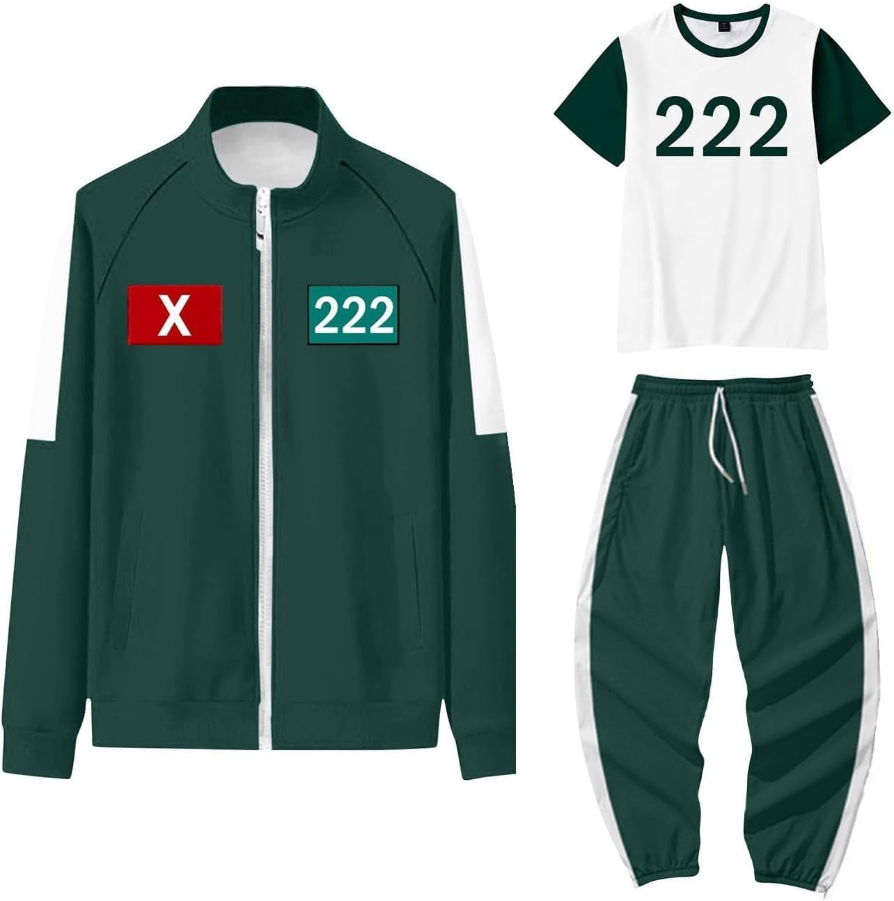 Guvpev Squid Game Costume, Squid Game Player X-222 Costume Tracksuit ...