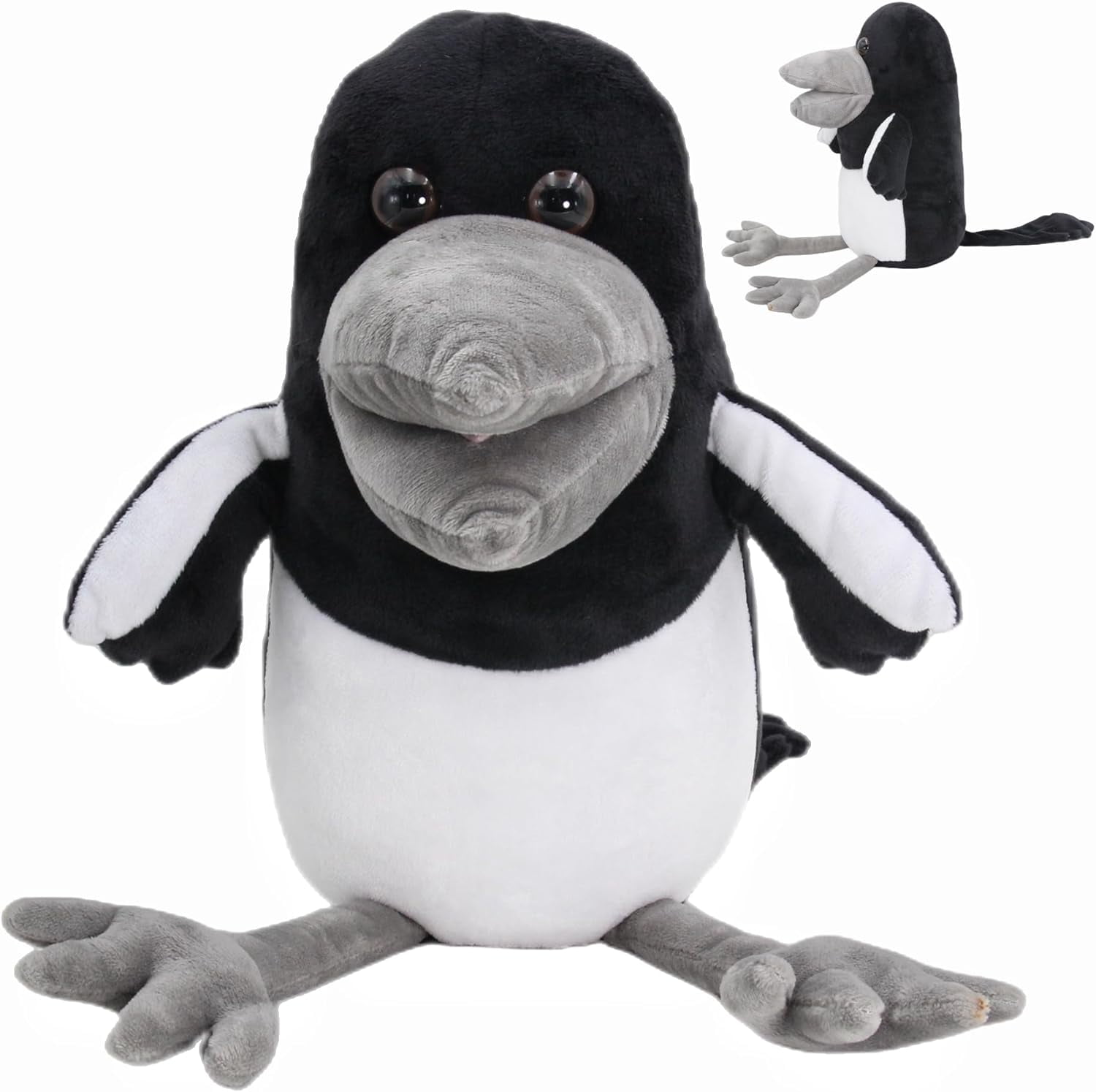 Guvpev Steve and Maggie Crow Plush - Soft Magpie Plush Toy, Crow Bird ...