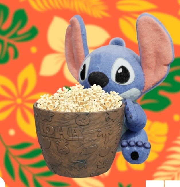 Guvpev Stitch 2025 Movie Plush Popcorn Bucket, Popcorn Buckets Reusable ...