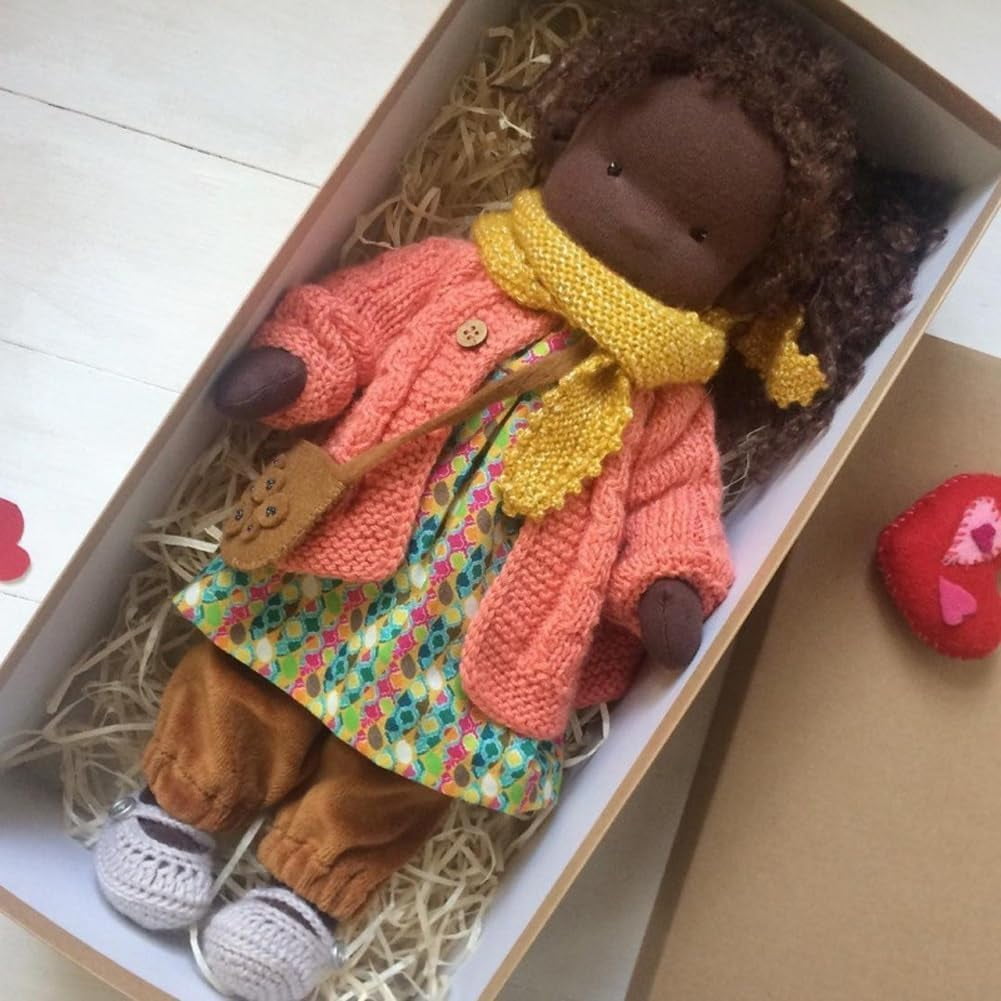 Guvpev Waldorf Doll Handmade 12" Knitted Plush Dolls, Vintage Crocheted ...