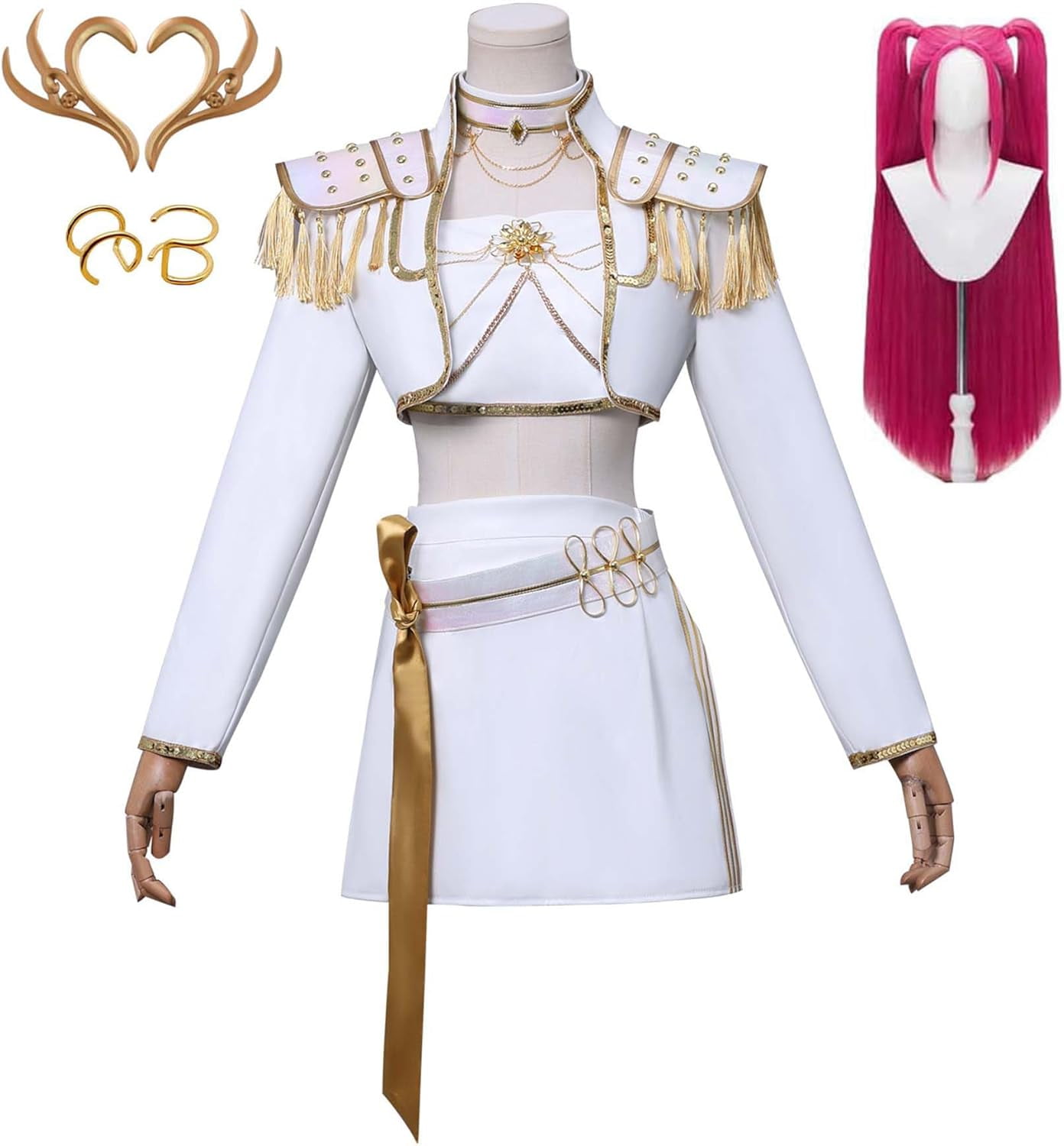 Guvpev Women KPop Demon Hunters Huntrix Costume Rumi/Mira/Zoey Cosplay Stage Performance Uniform ...