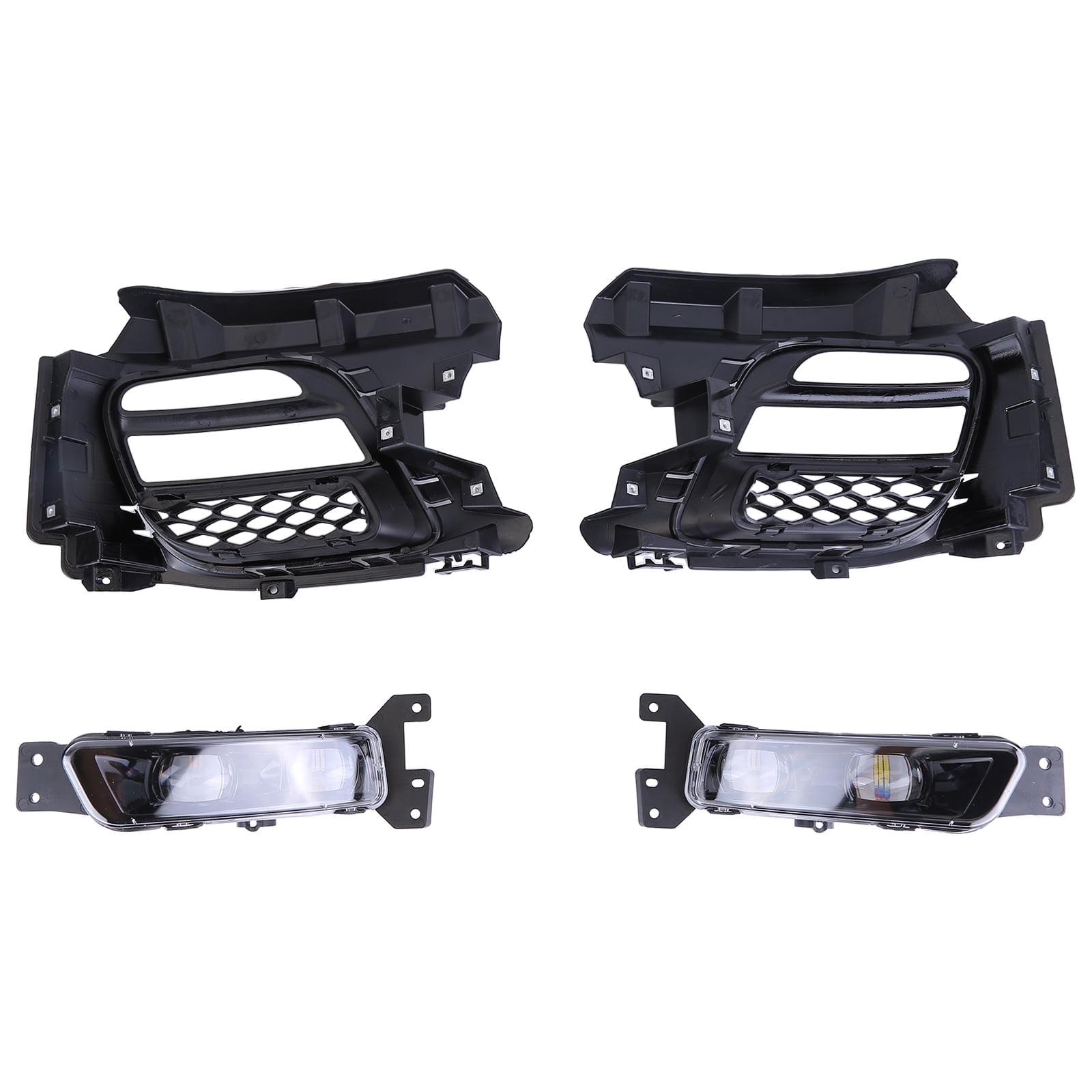 Guwzn 1 Pair Car Fog Light Front Bumper Lamps with Bezels for Jeep ...