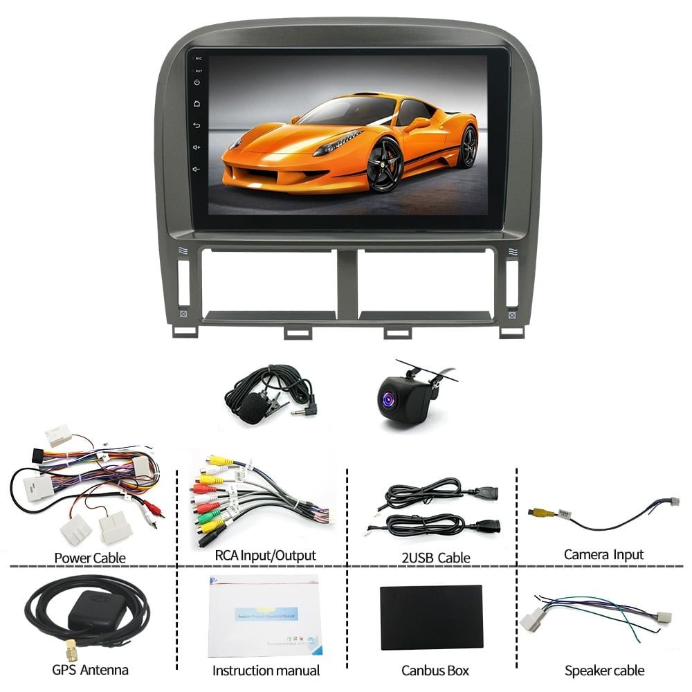 Guwzn Car Stereo Radio for Lexus LS430 2001-2006 9" Touchscreen 2+32G ...