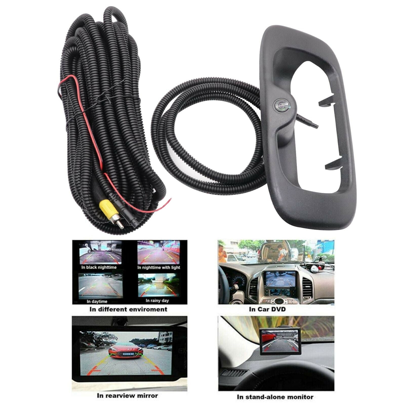 Guwzn Car Tailgate Handle with Backup Camera Compatible for Chevrolet ...