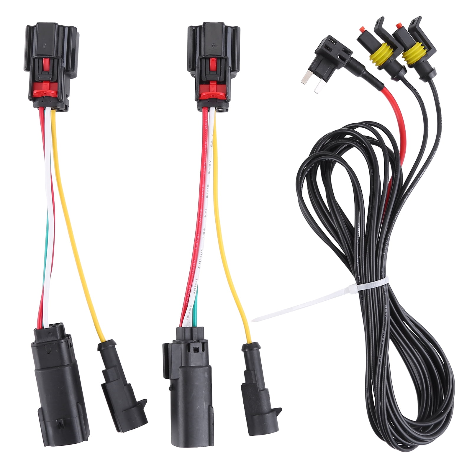 Guwzn LED Headlight Adapter W/ DRL 4th Wire Harness Compatible for 2018 ...