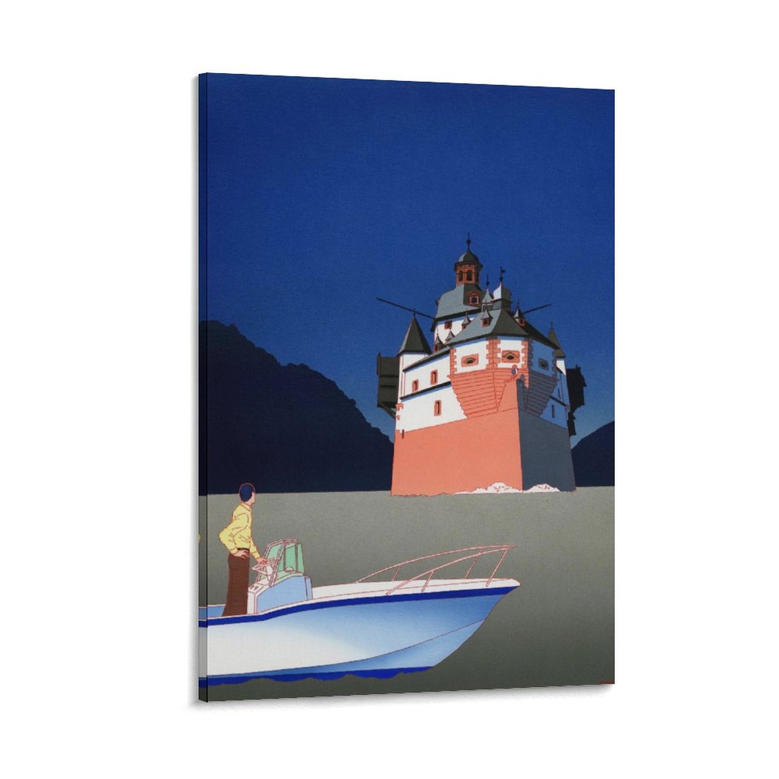 Guy Billout Vintage Travel Poster Illustration (158) Picture Print Wall ...