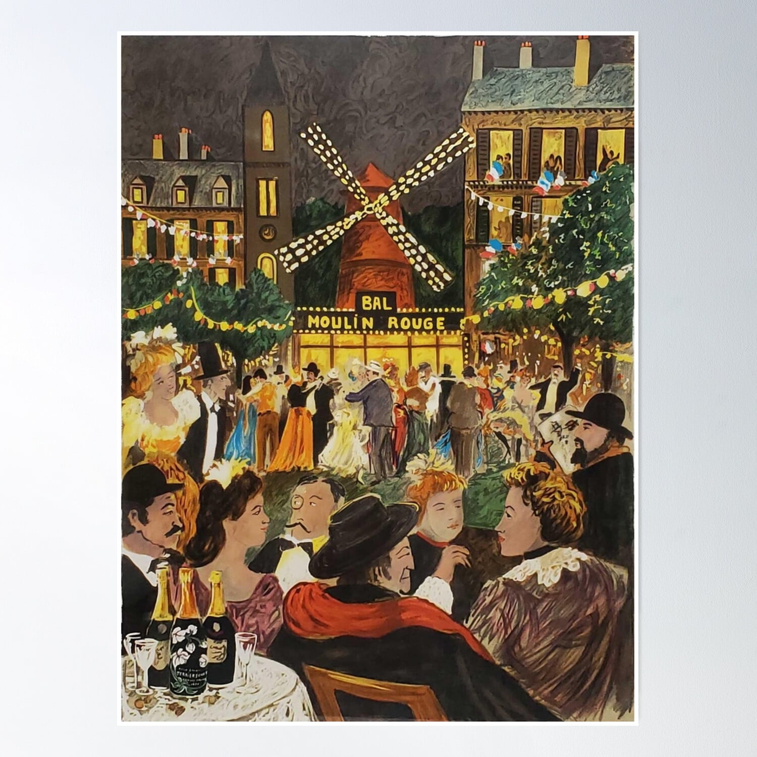 Guy Buffet Signed Limited Edition Moulin Rouge Lithograph Poster Wall ...