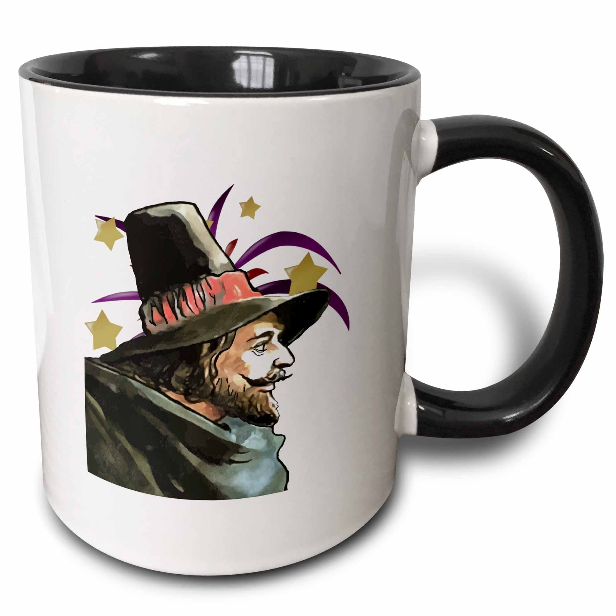 3drose, Guy Fawkes and Fireworks Fifth of November, 11oz Two-tone Black ...