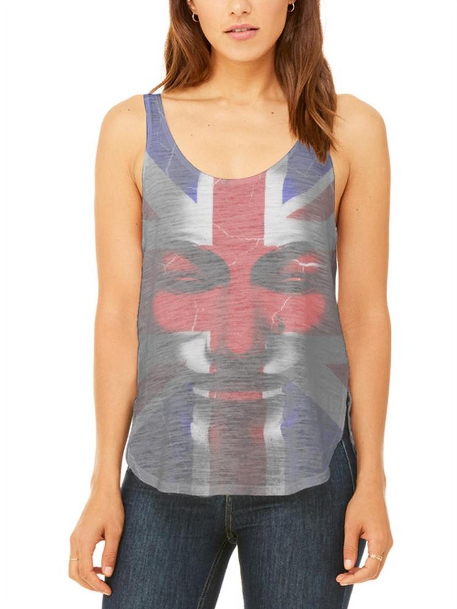 Guy Fawkes Day Union Jack Distressed British Flag Mask Juniors Flowy ...