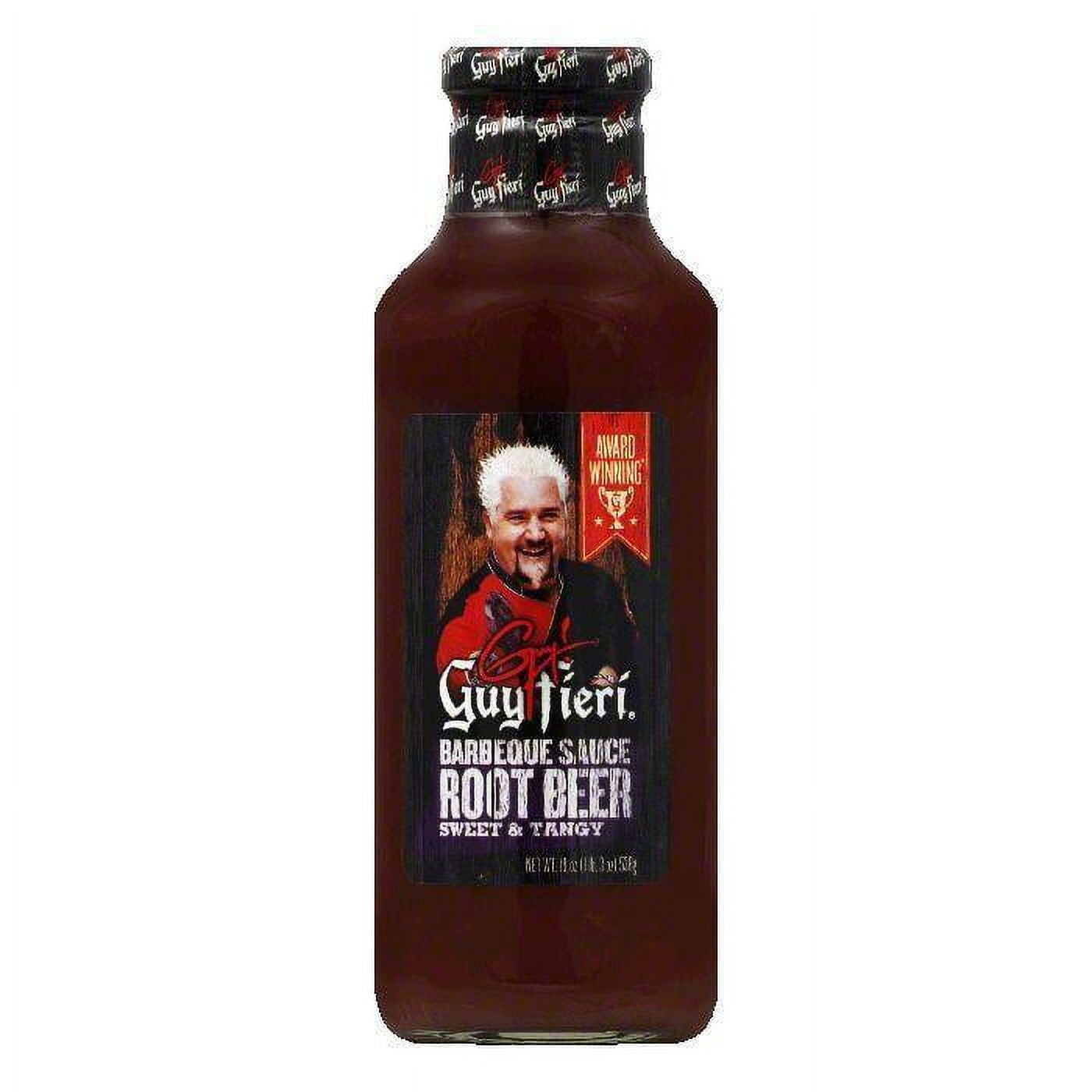 Guy Fieri BBQ Root Beer Sauce, Sweet Tangy Flavor, Gluten Free, 19 OZ ...