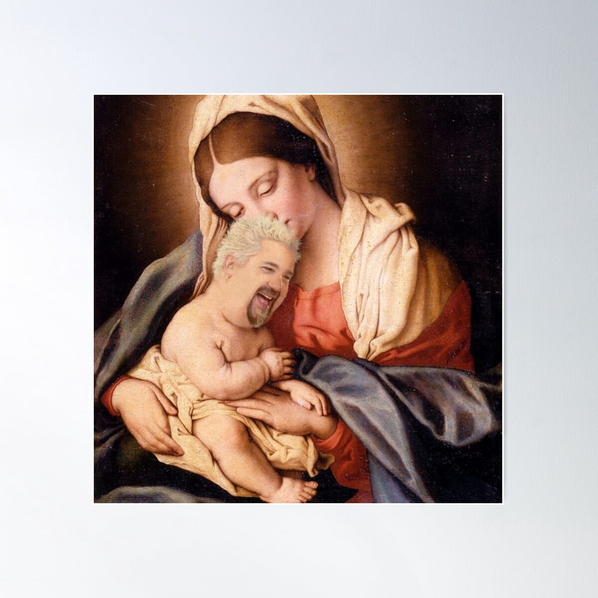 Guy Fieri Baby Jesus Poster Wall Art, Modern Wall Decor For Living Room ...