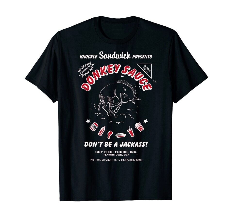 Guy Fieri Merchandise Donkey Sauce Don’t Be A Jackass Black T-Shirt ...