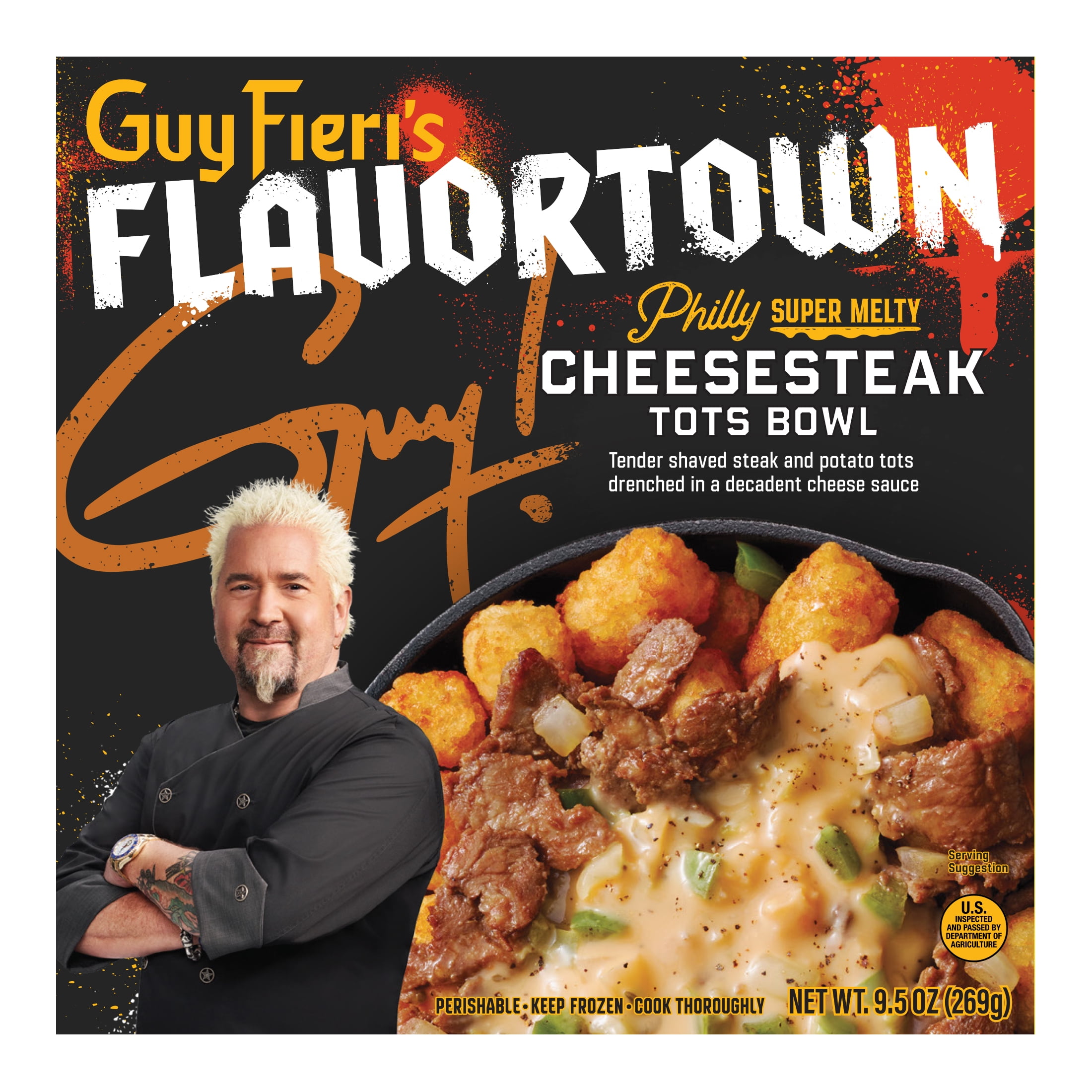 Guy Fieri Philly Super Melty Cheesesteak Tater Tots Meal, 9.5oz ...