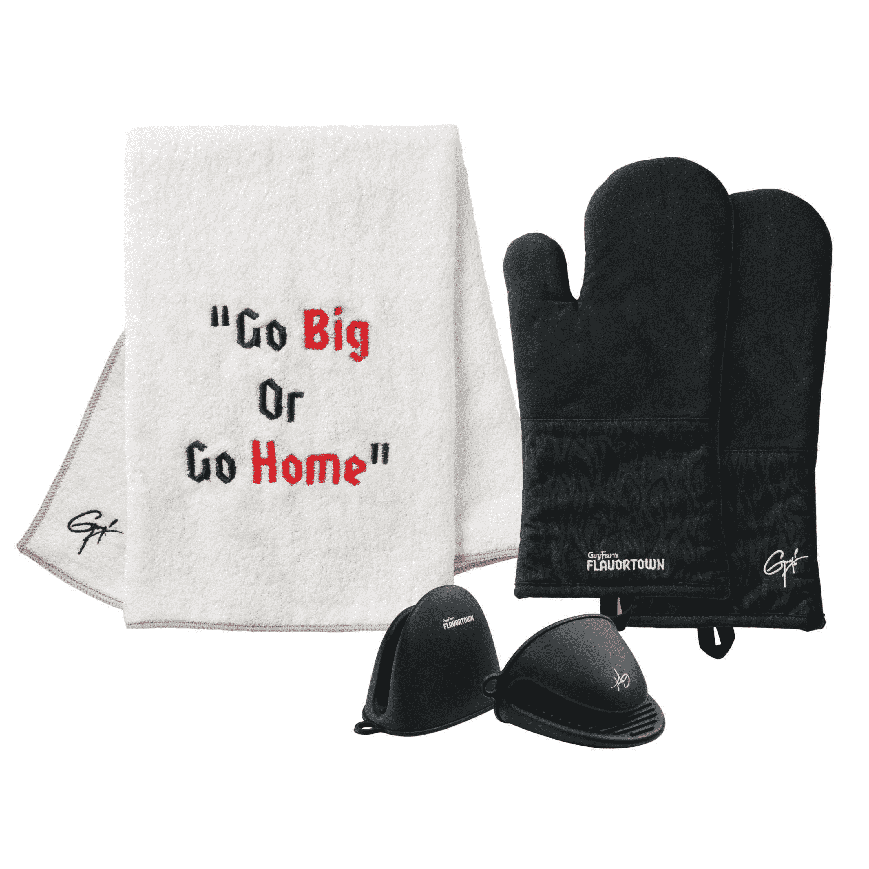 Guy Fieri's Flavortown Kitchen Bundles, Black Flame 5-Piece Set, 2 Oven ...