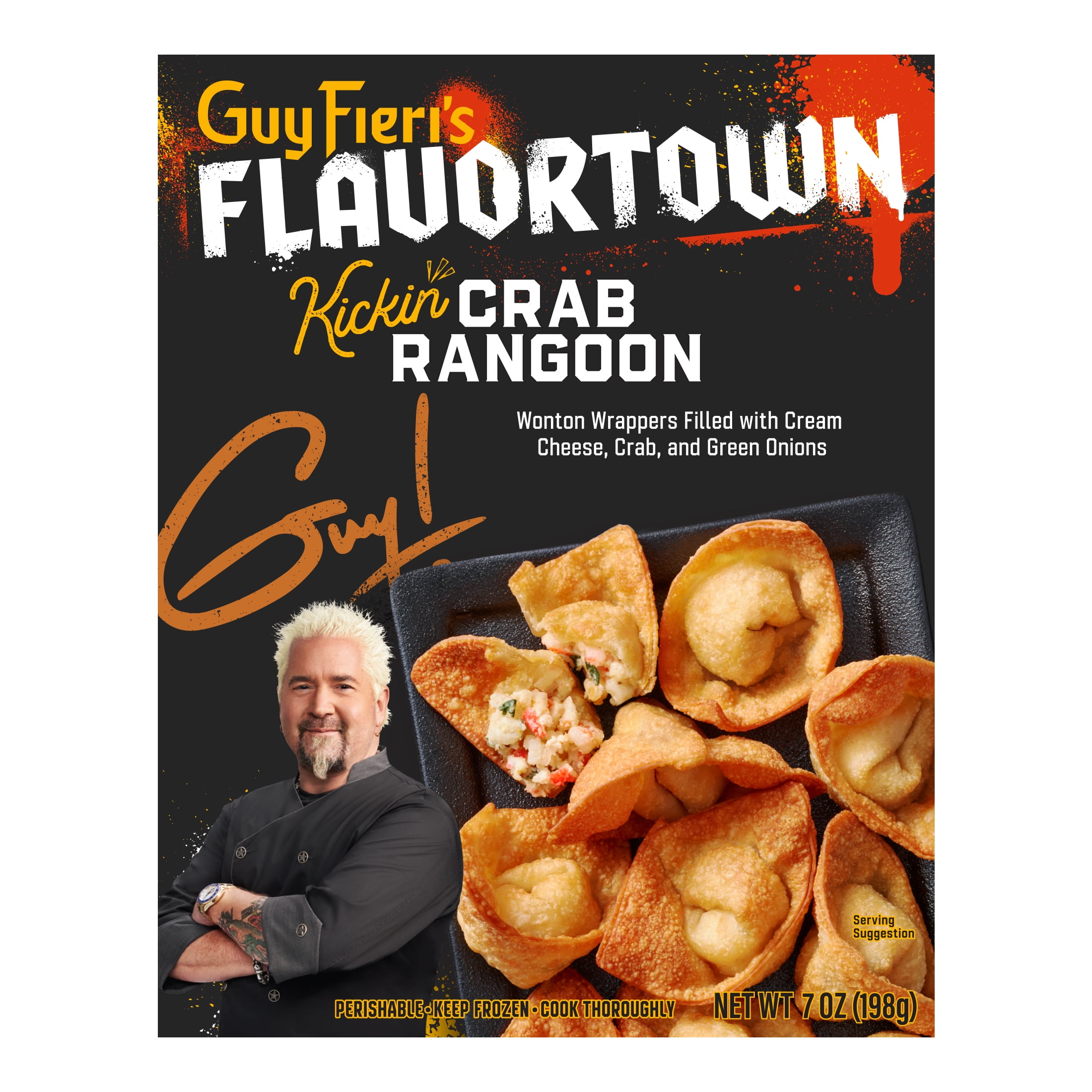 Guy Fieri’s Flavortown Kickin’ Crab Rangoon, 7 oz Box (Frozen ...