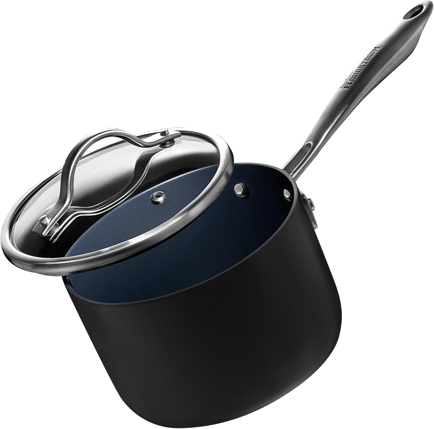 Guy Fieri's Flavortown Laser Titanium 2-Quart Sauce Pan with Lid - Non ...