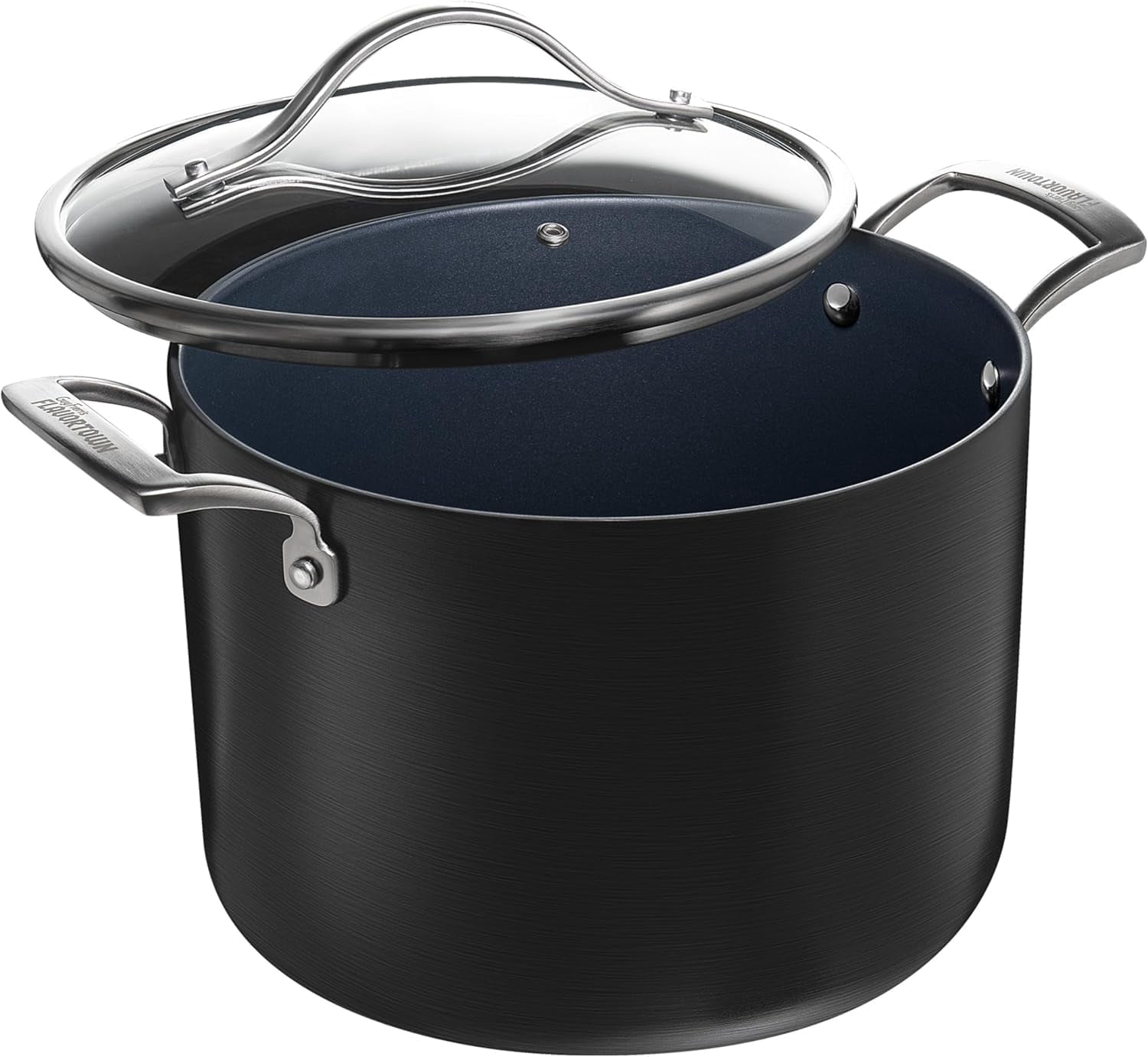 Guy Fieri's Flavortown Laser Titanium 8-Quart Stock Pot with Lid - Non ...