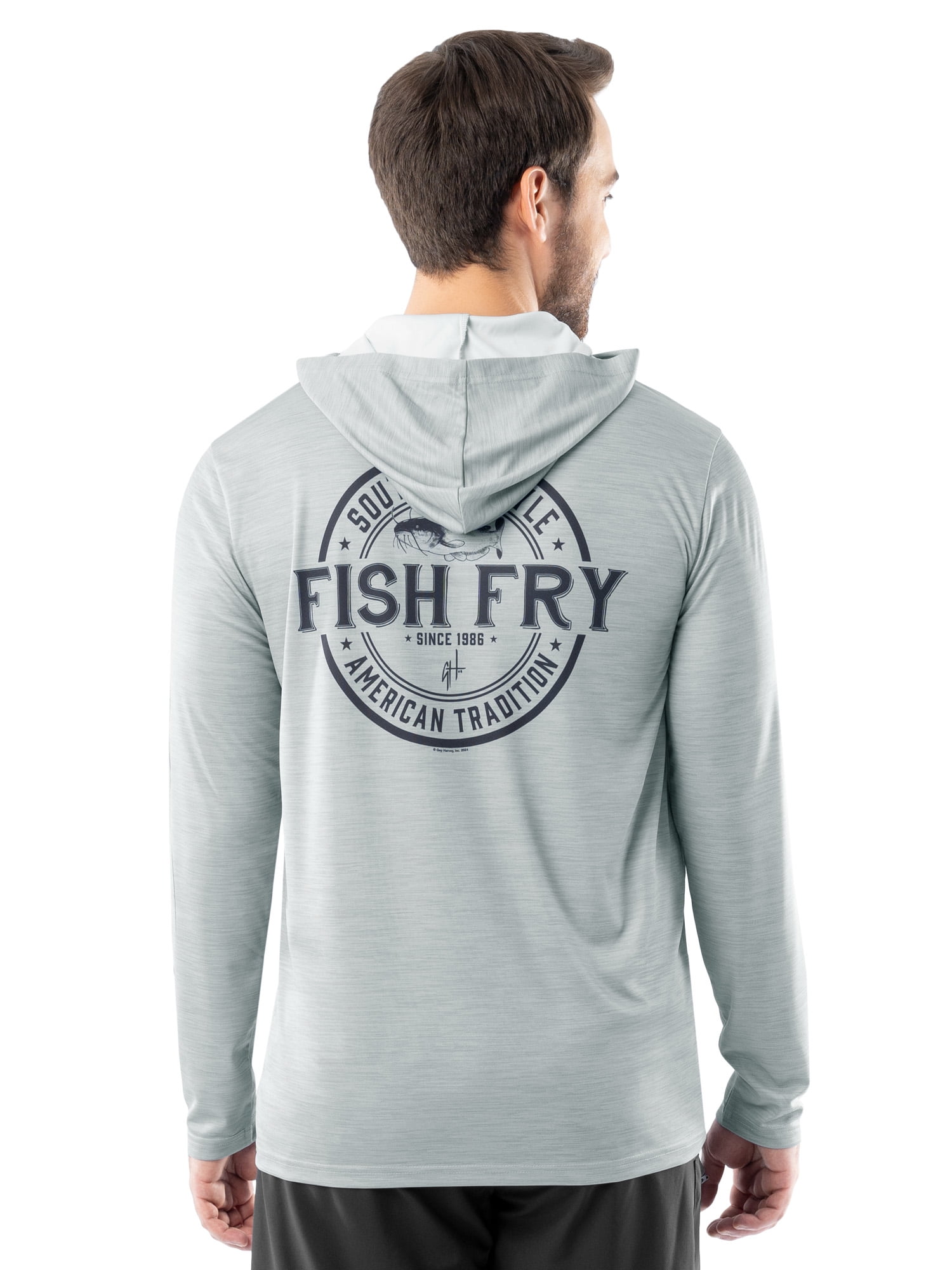 GH by Guy Harvey Men's Performance Long Sleeve Fishing Hoodie, Sizes S ...
