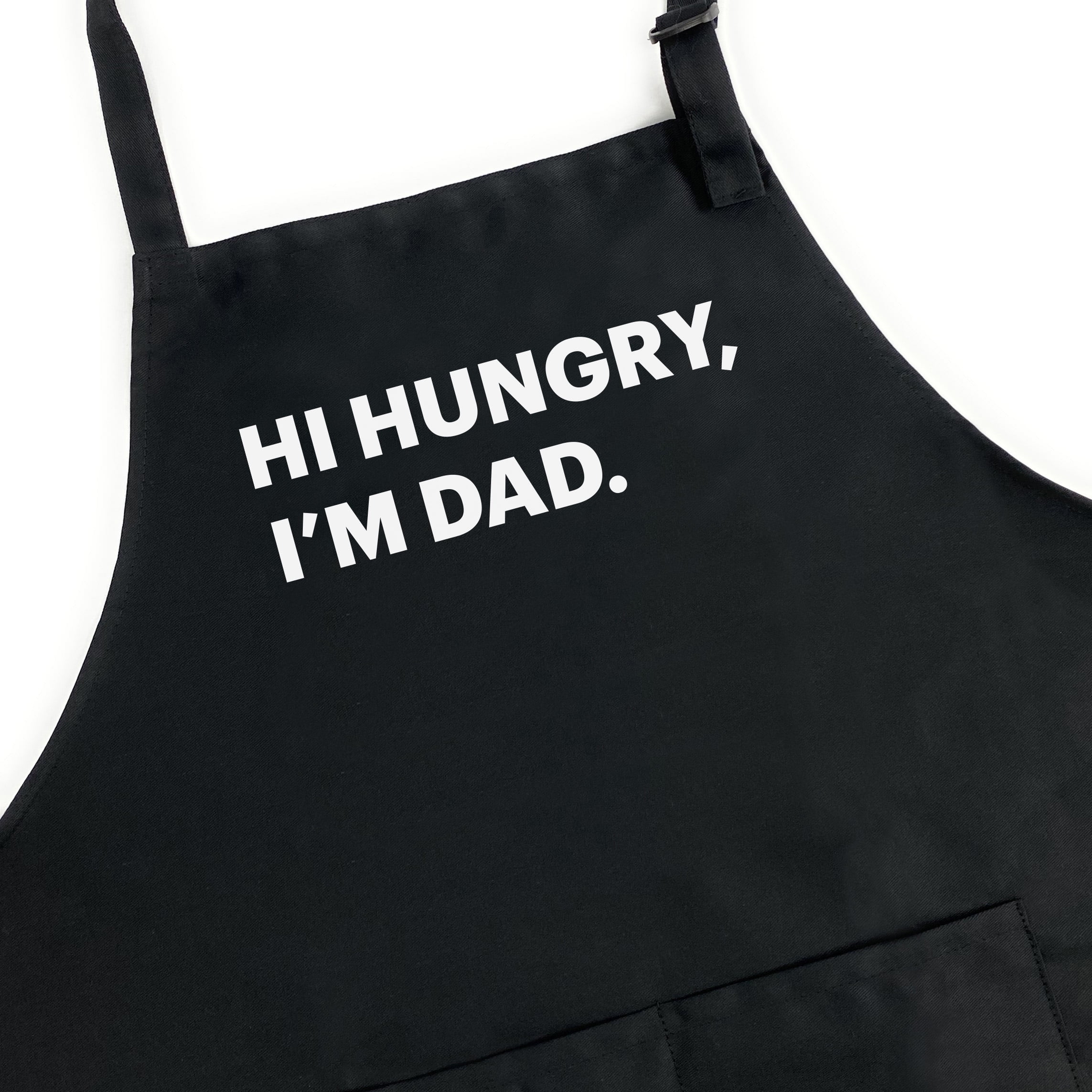 GuyAprons Hi Hungry I'm Dad Apron, BBQ Grill Apron, Father's Day Cooking Gift, Barbeque Gag ...