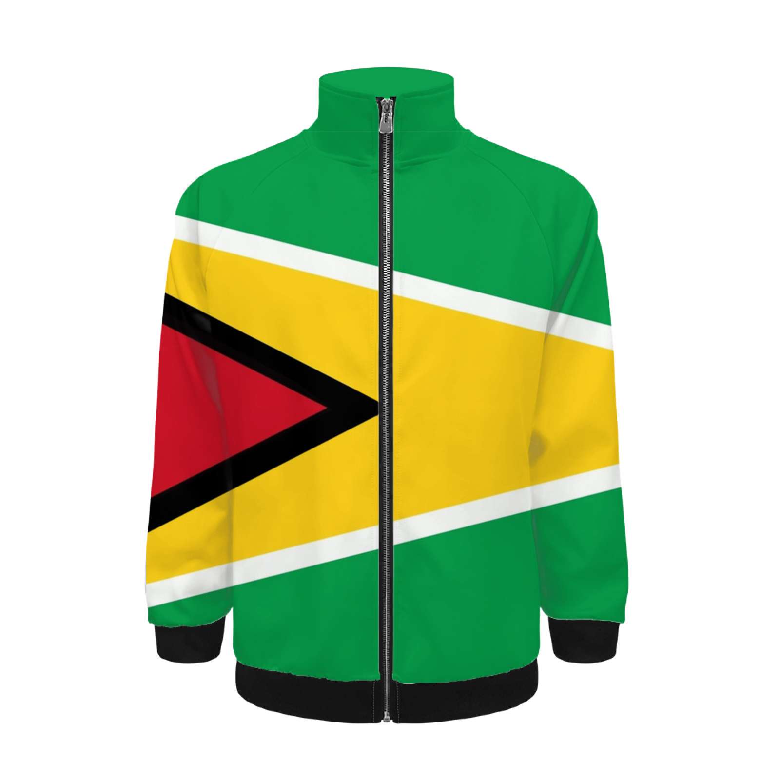 Guyana Flag Jacket Men's Street Cool Long Sleeves Coat Personality Tops ...