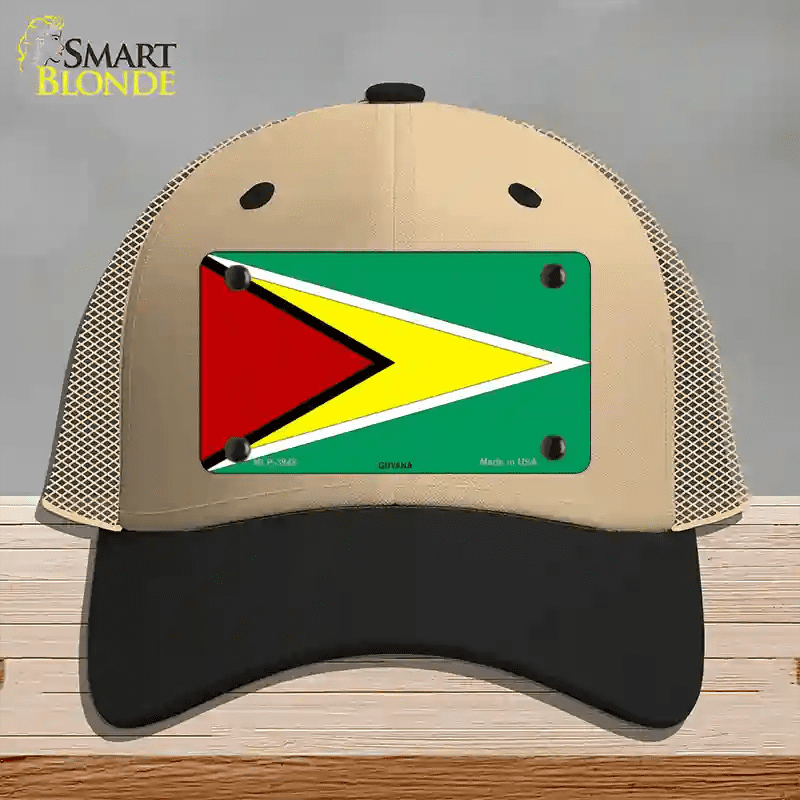 Guyana Flag Novelty License Plate Hat Mesh Khaki|Black - Walmart.com
