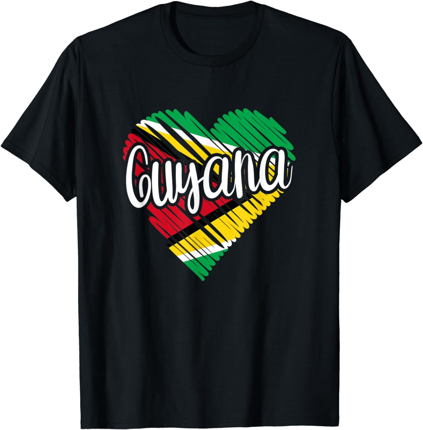 Guyana For Men Guyanese Heart Flag for Women Guyana T-Shirt - Walmart.com